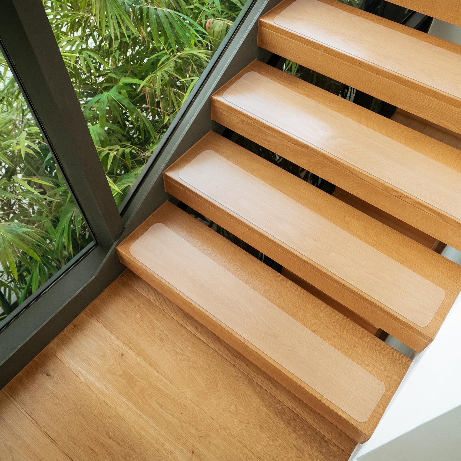 Stair Treads Non Slip 32”x 4”, 15 Pack Pre-Cut Transparent Anti Slip ...