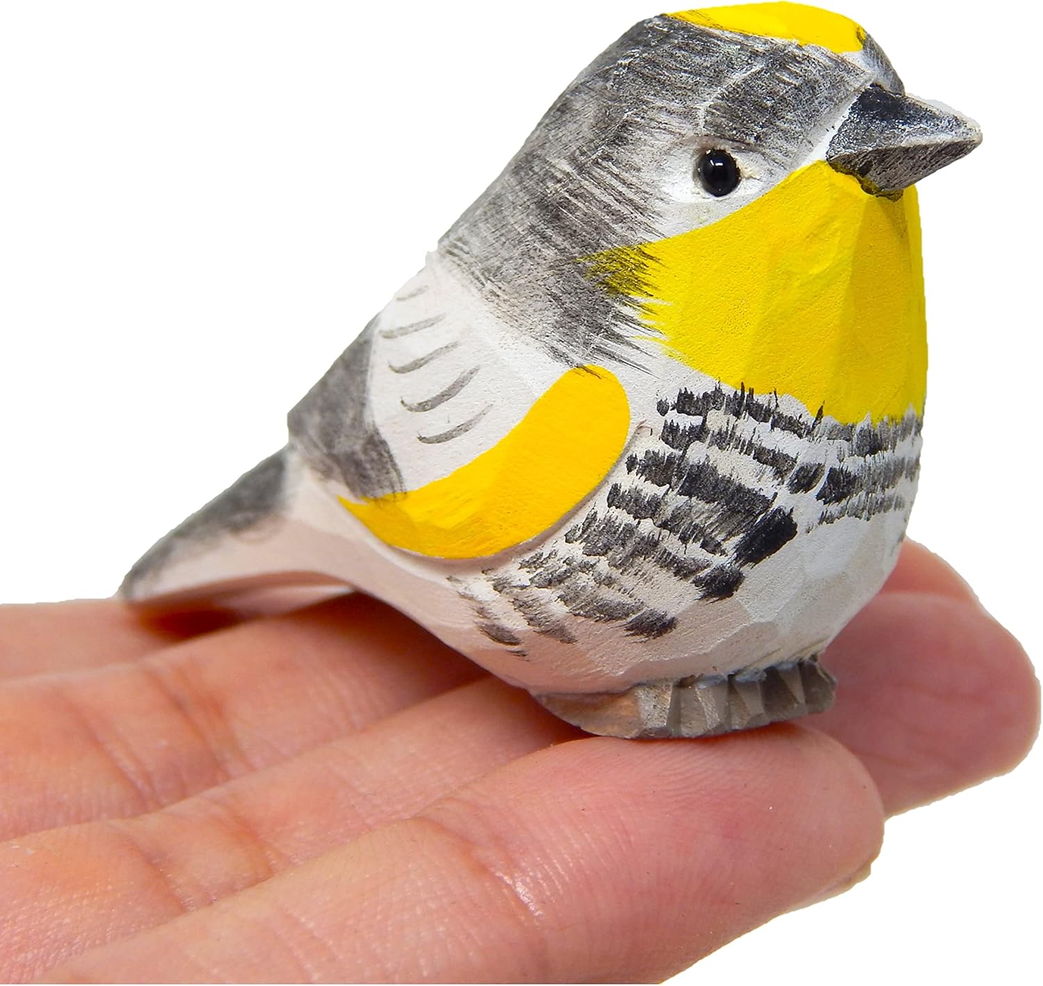 Amazon.com: Selsela Hand-Carved Yellow-Rumped Warbler Figurine ...