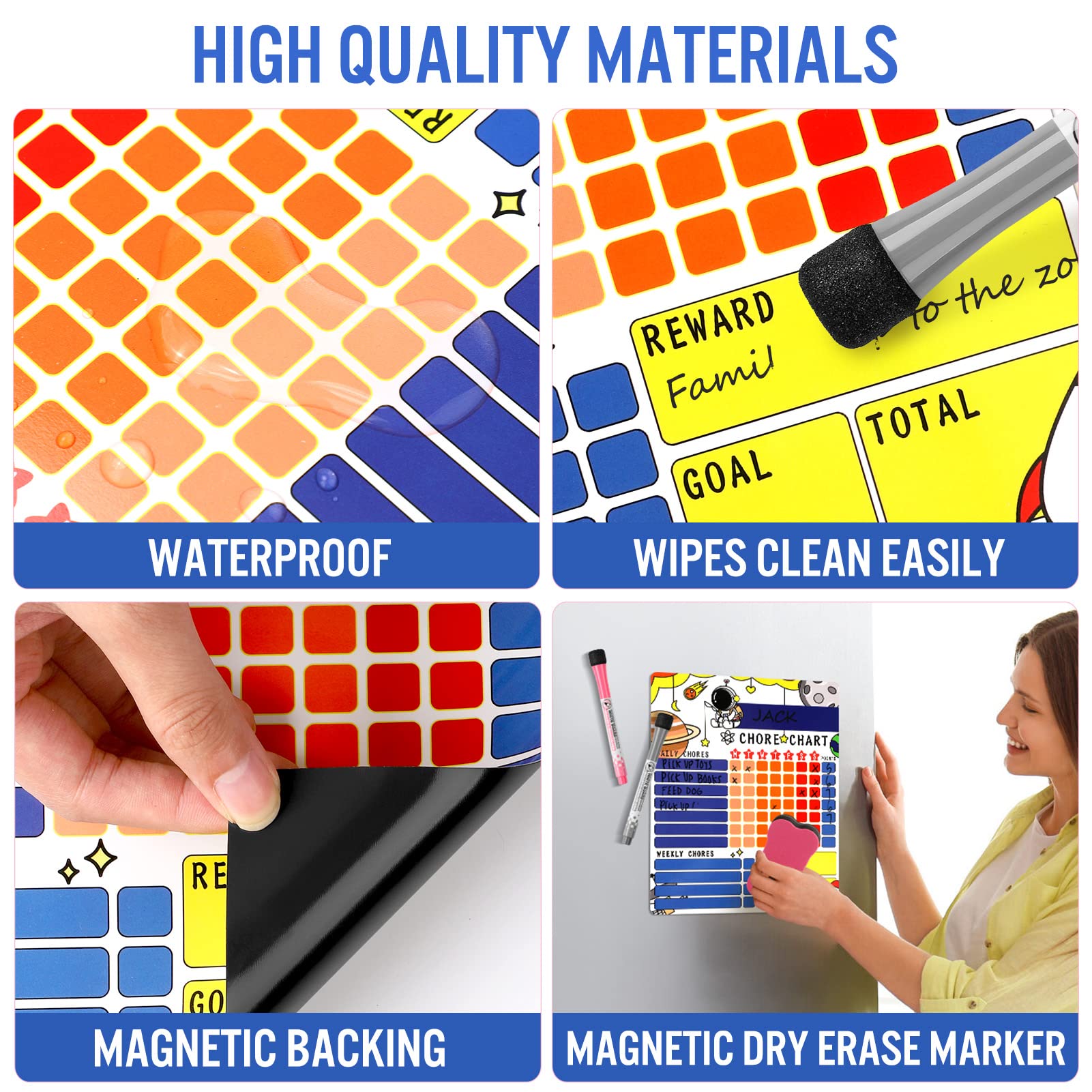 Snapklik.com : Chore Chart For Kids Multiple Kids Sticker Chart Chore ...