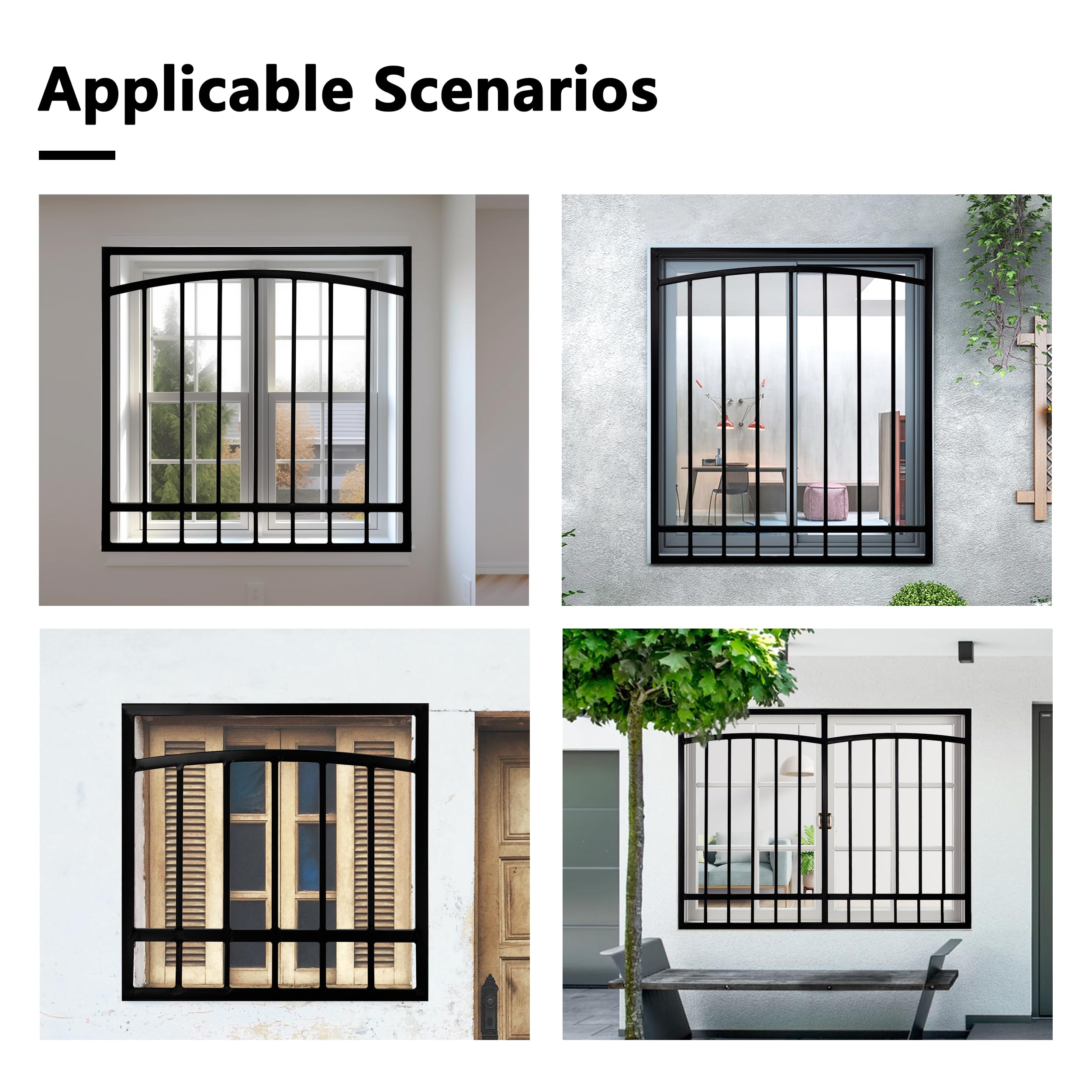Metal Window Security Bars Steel Removable Security Bars