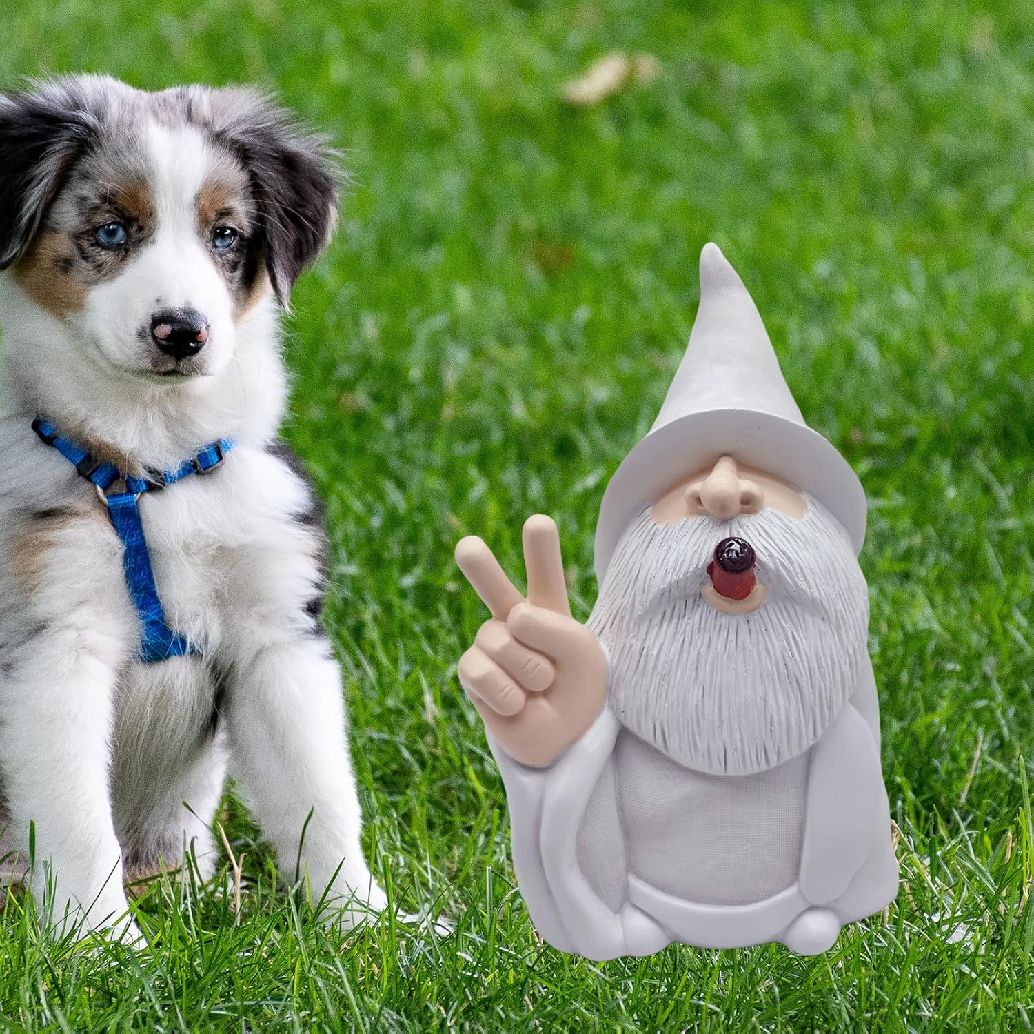 Buy MINICAR Funny Garden Gnome Statue Outdoor Decor, Small 6'' Tall ...