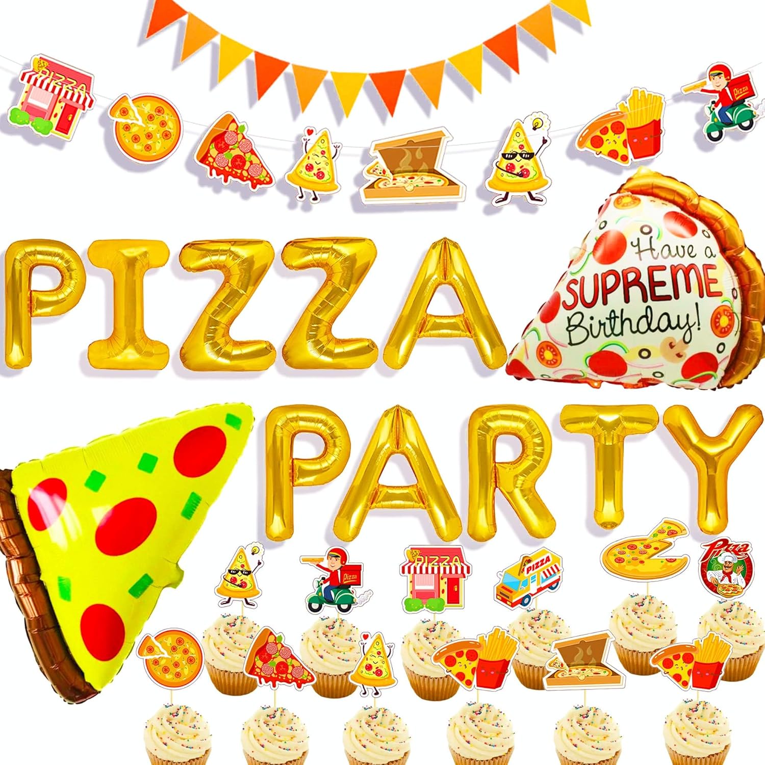 Amazon.com: 17 PCS Pizza Party Decoration Pizza Party Favors Pizza ...