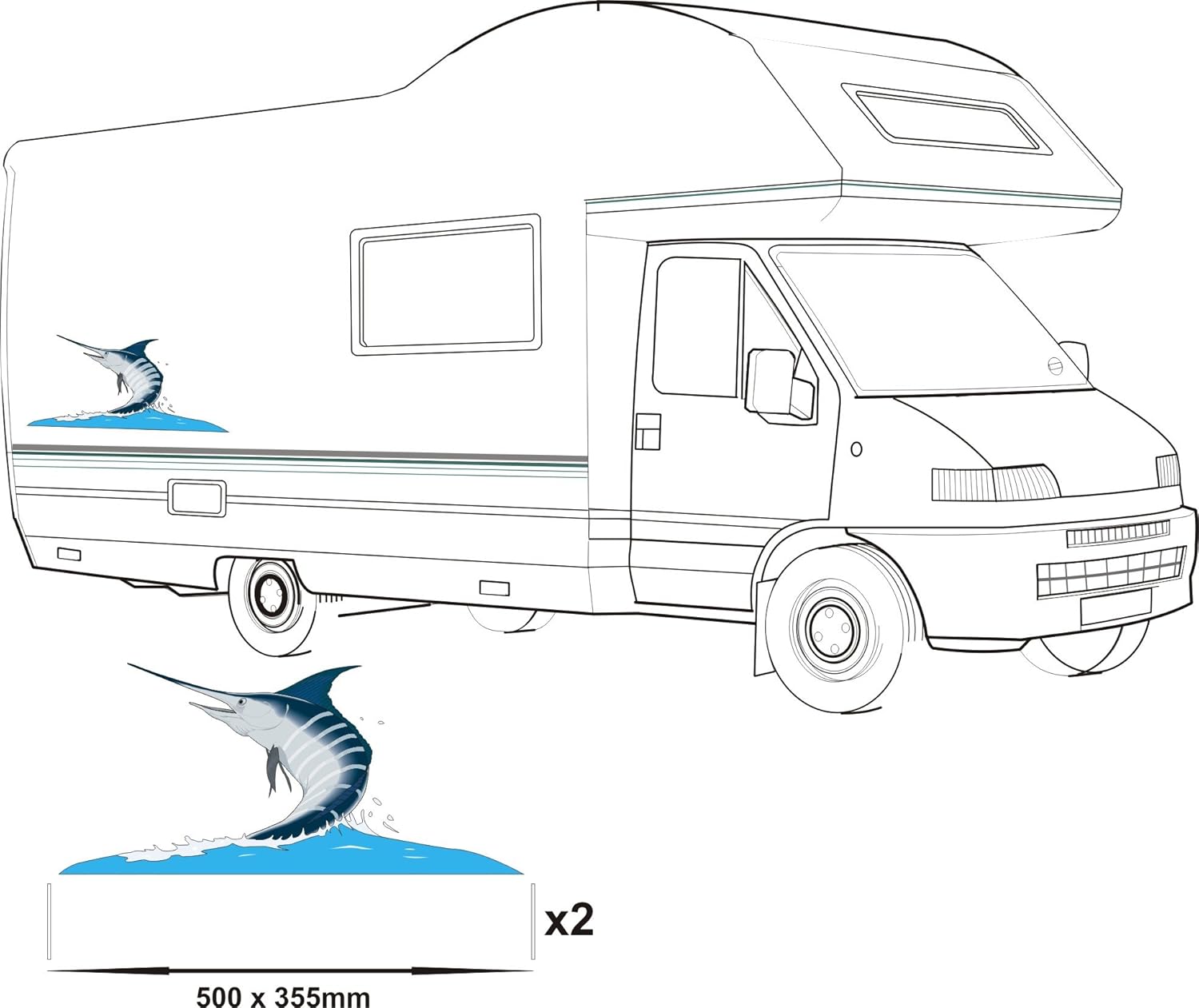 Smarts-Art MOTORHOME VINYL GRAPHIC STICKERS DECALS CAMPER VAN RV ...