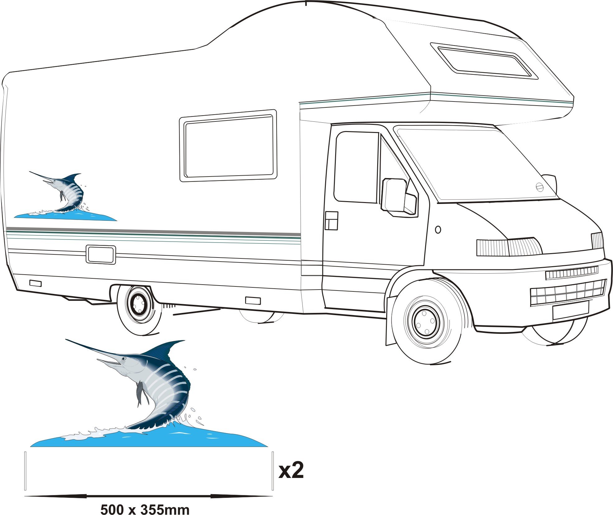 Smarts Art Motorhome Vinyl Graphic Stickers Decals Camper Van Rv ...