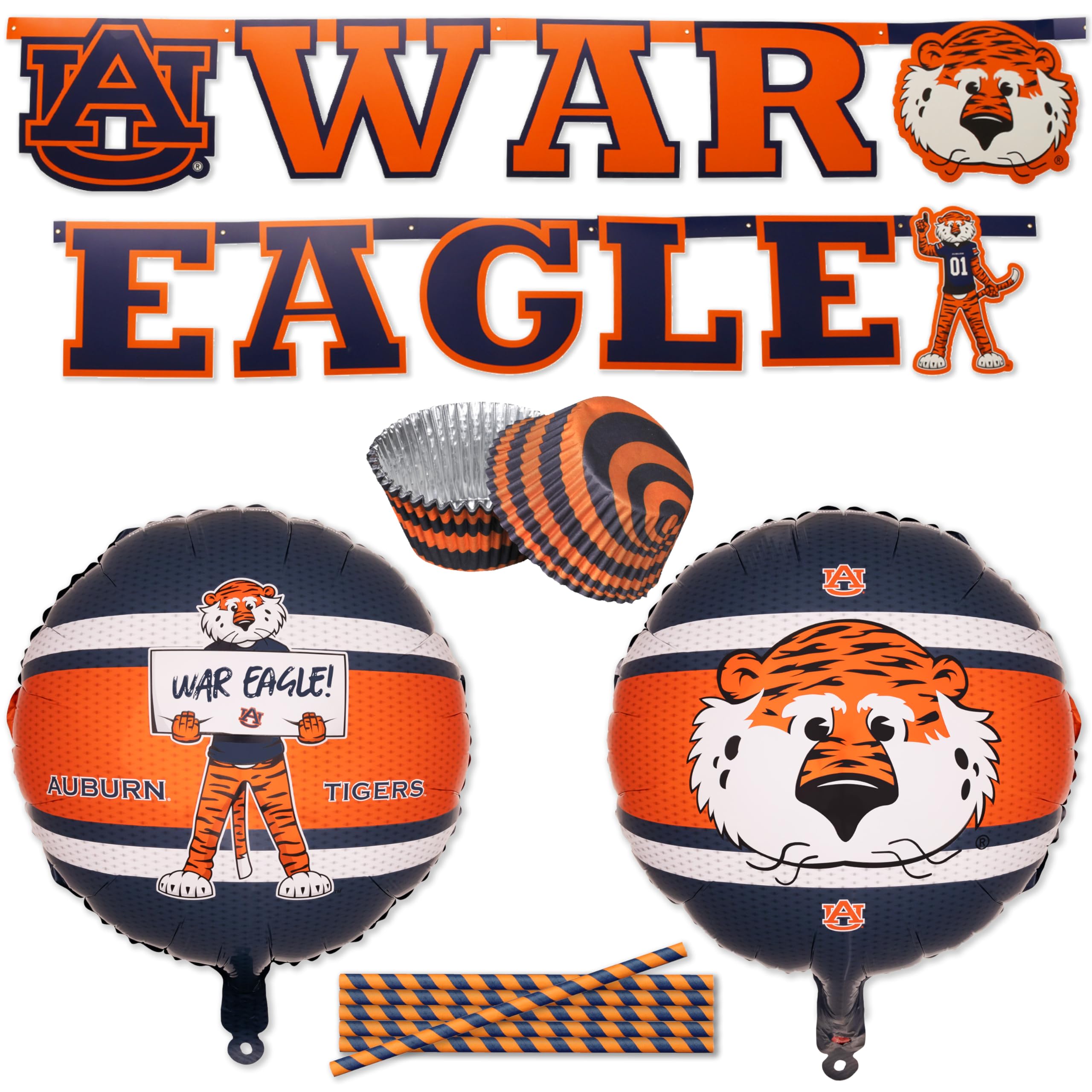 Auburn University Theme Centerpieces Auburn Tigers 🐅🧡💙