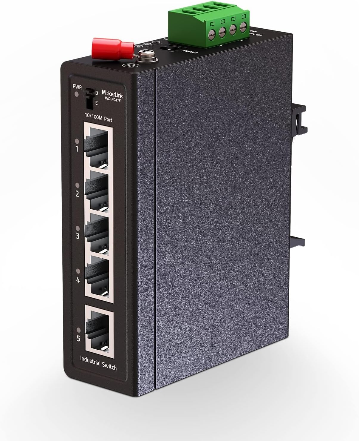 5 Port Industrial Din Rail Switch, 5 Port Industrial Switch, 4 Ports ...