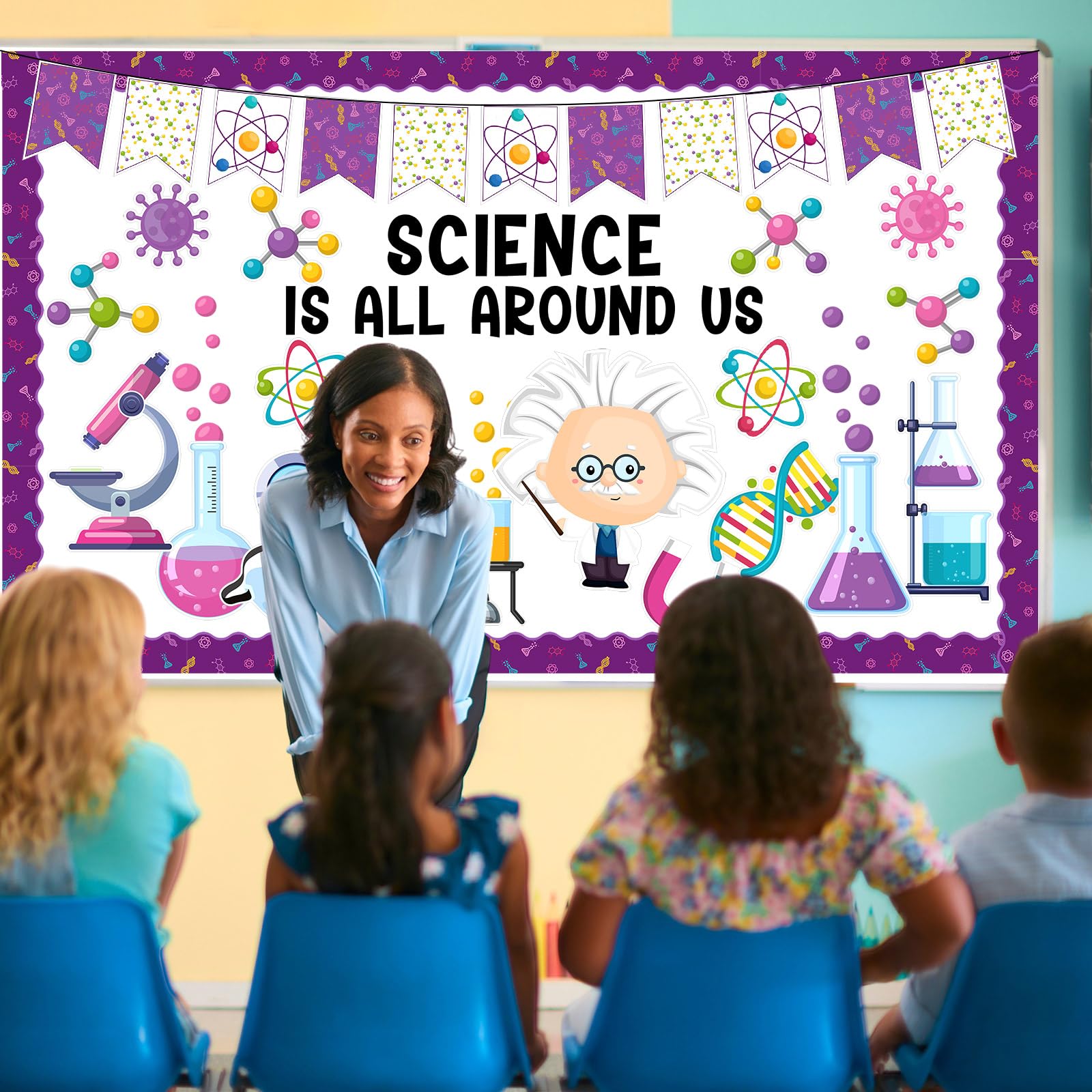 Snapklik.com : 81 Pcs Science Bulletin Board Decorations Set Science Is ...