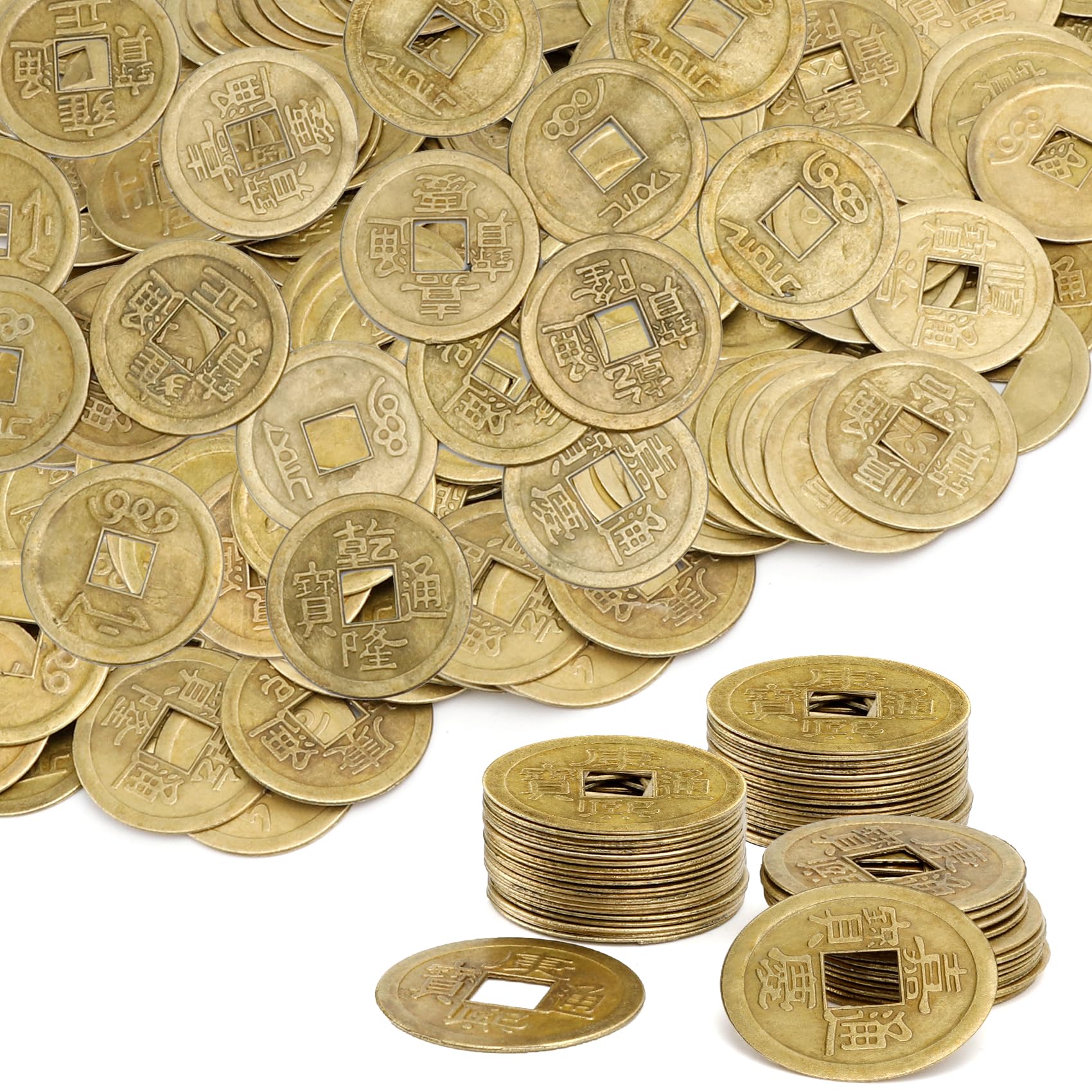 Amazon.com: Chinese Coins, 100Pcs Feng Shui Coins, Chinese Lunar New ...