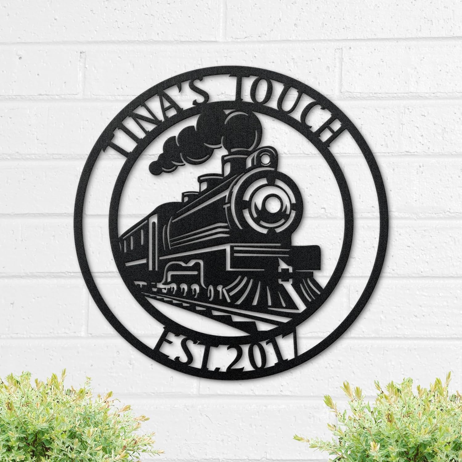 Amazon.com: Personalized Train Railroad Metal Sign Custom Name Railway ...