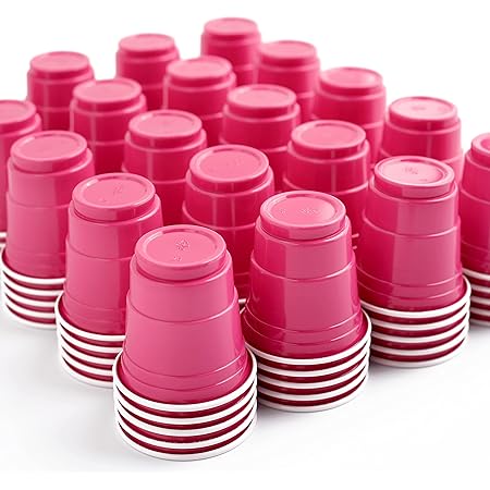 Amazon.com: xo, Fetti Party Decorations Hot Pink Plastic Shot Glasses ...