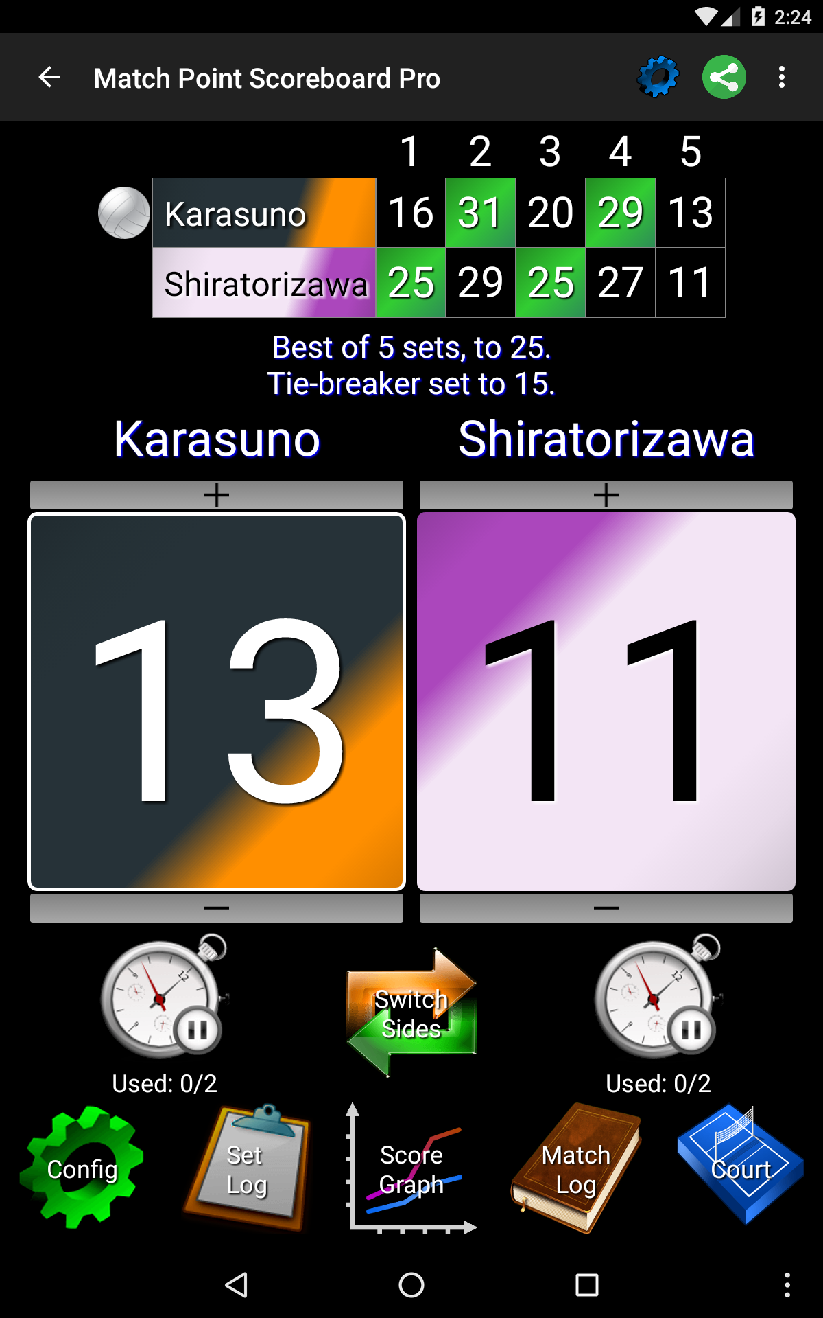 Match Point Scoreboard Pro for Volleyball and Table Tennis - App on the ...