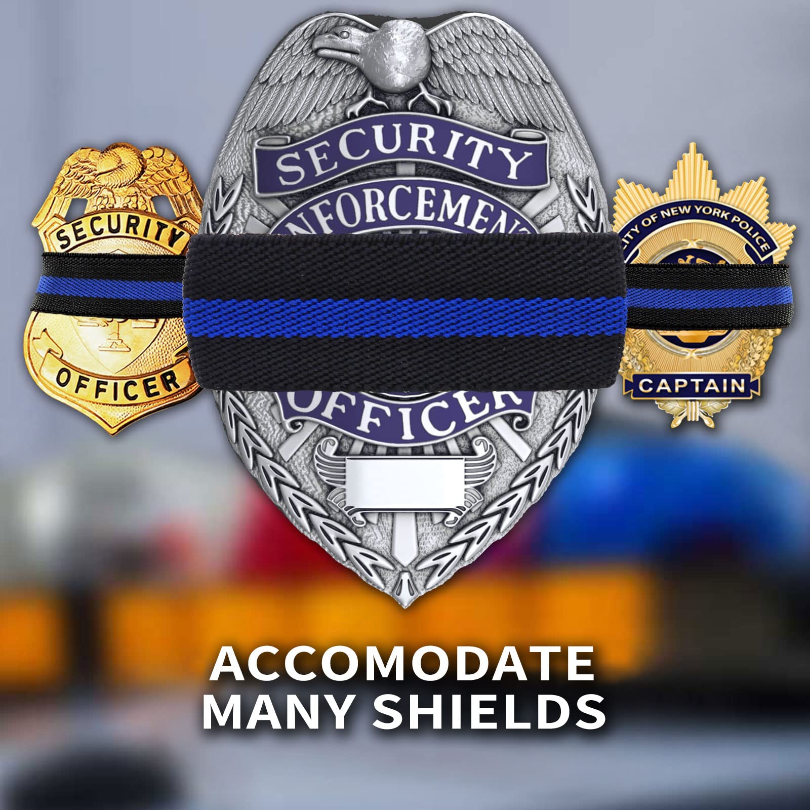 Nypd Police Badge With Black Band Mourning Band Protocol