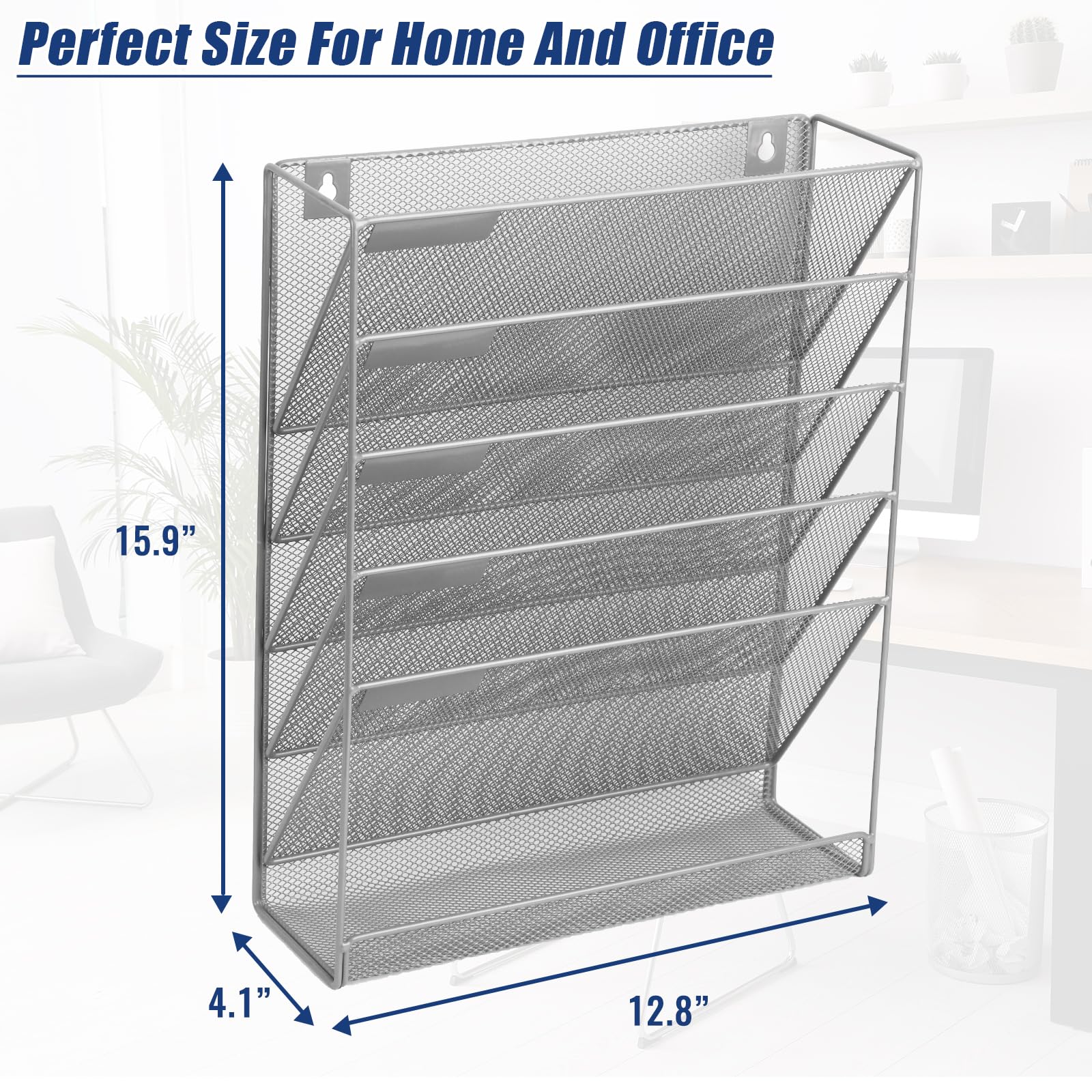 Snapklik.com : EASEPRES Desk File Organizer Mesh 6-Tier, Hanging Wall ...