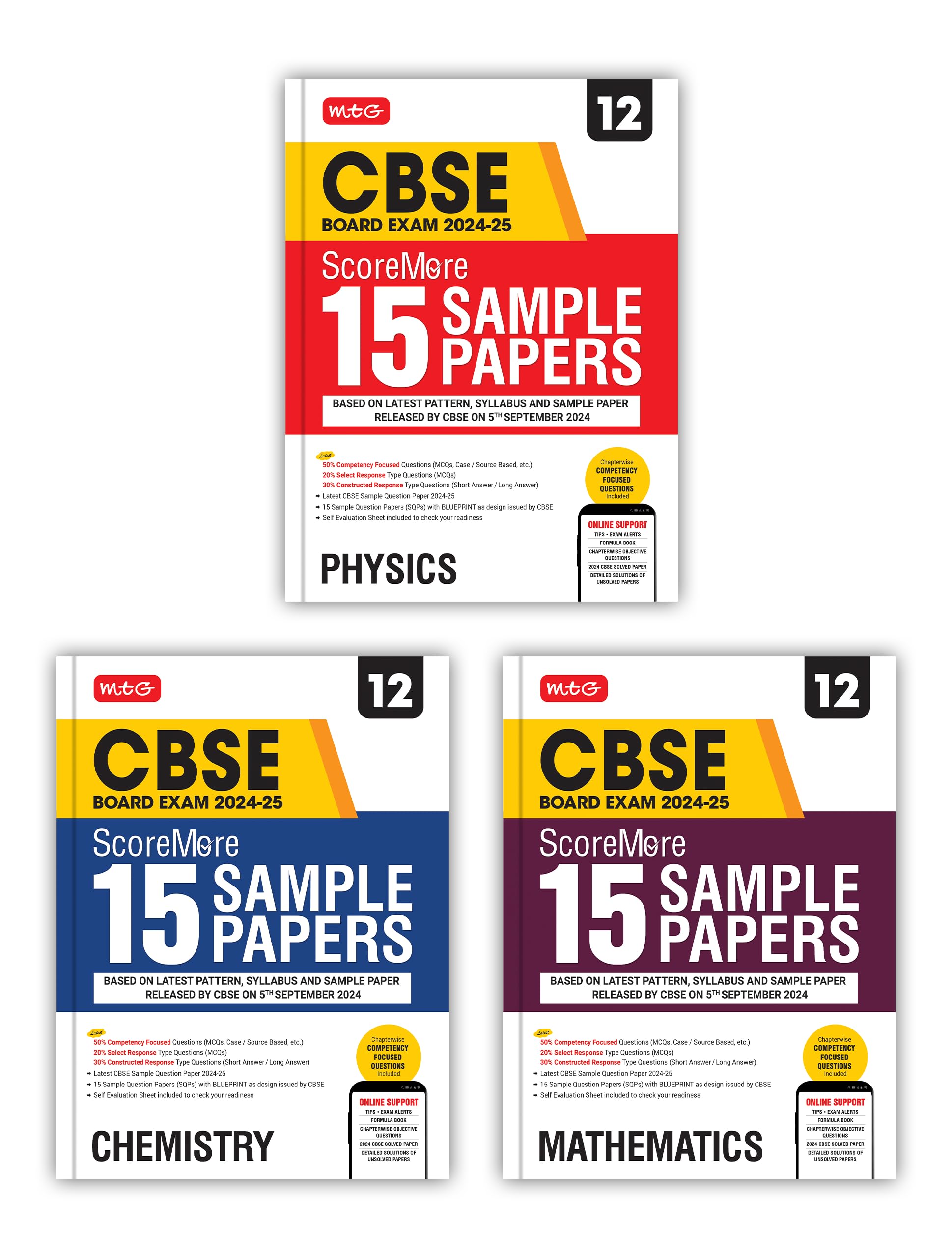 MTG CBSE Class 12 ScoreMore 15 Sample Papers Physics Chemistry ...
