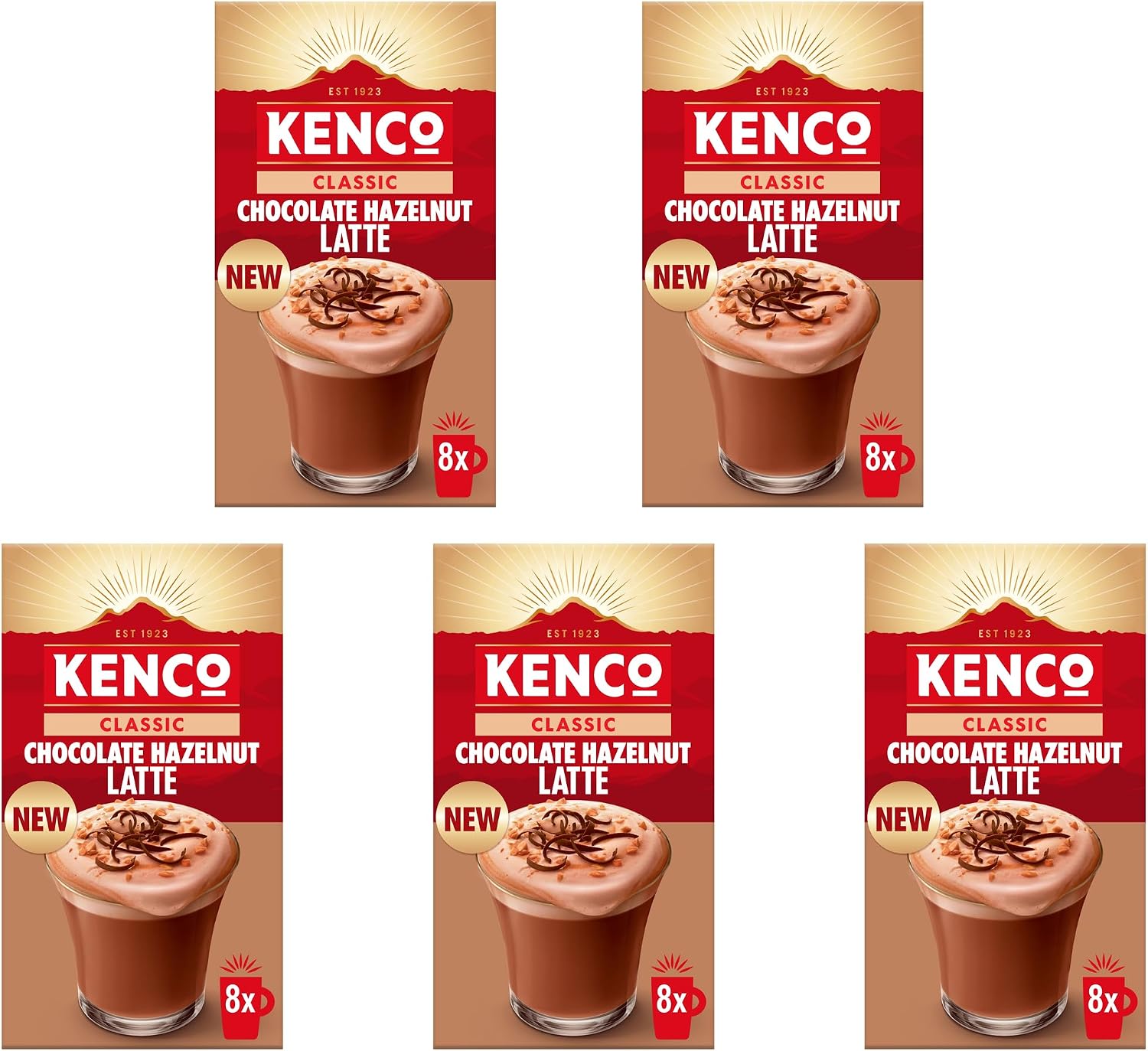 Kenco Chocolate Hazelnut Latte Instant Coffee Sachets 8x16.8g (Pack of ...
