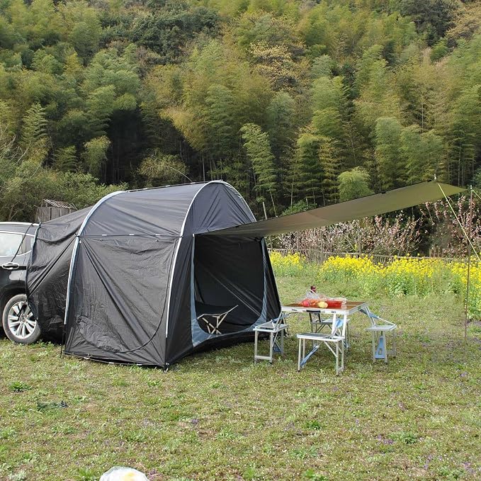 BMDHA Biltält för camping, baklucka tält för bil med 3-sidig ...