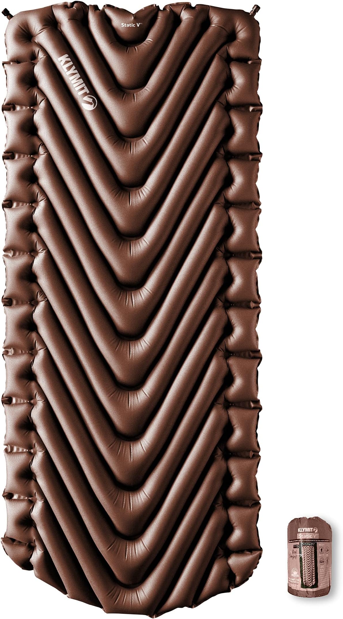 Klymit Static V Luxe Sleeping Pad, Lightweight Lofted Camping Air ...