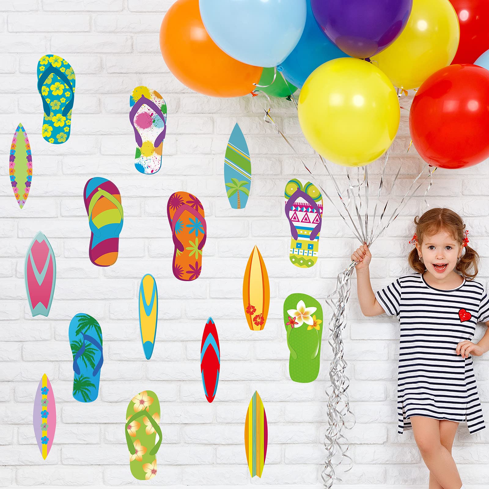 Snapklik.com : Tenare 60 Pieces Flip Flop Accents Surfboards Accents ...