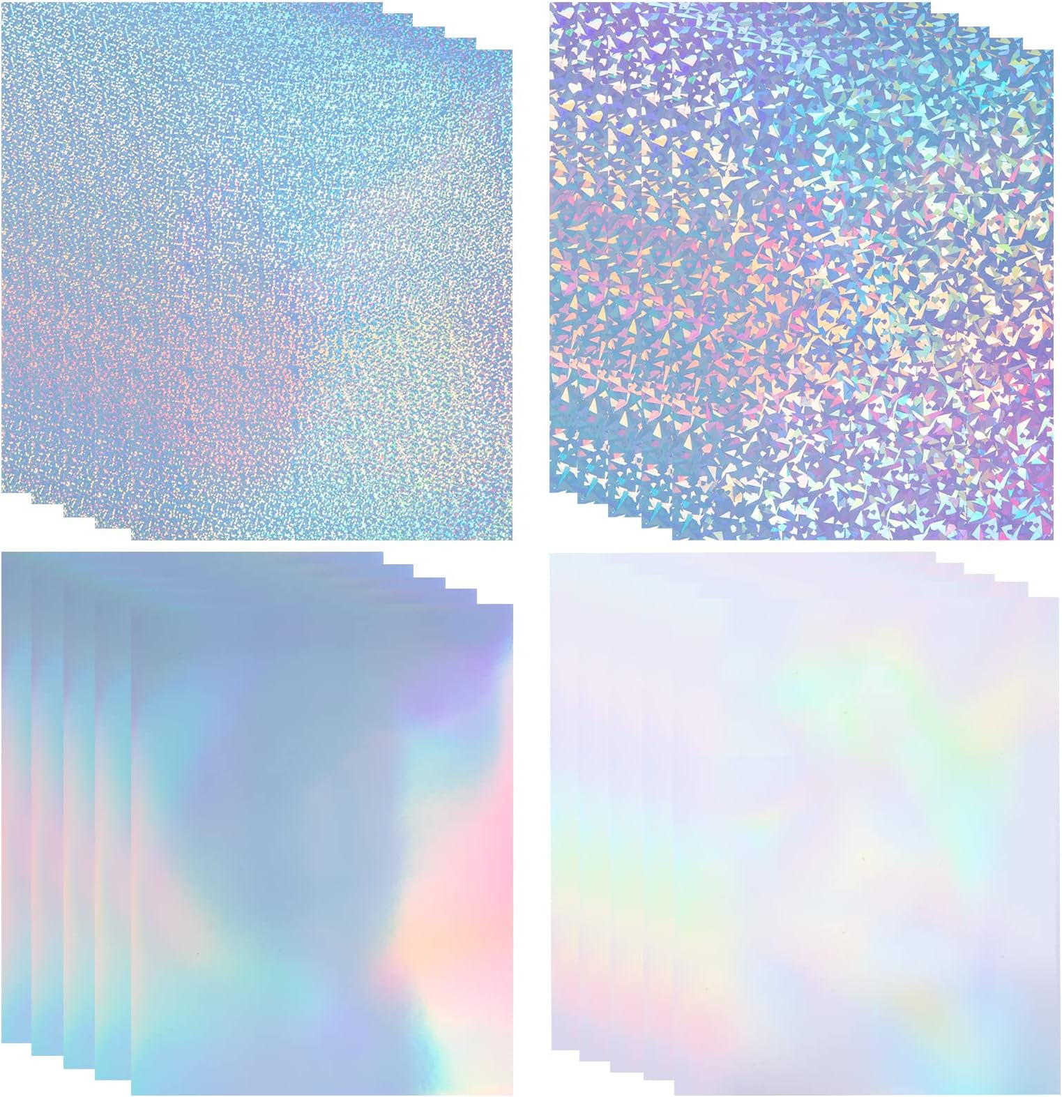 Amazon.com : 20 Sheets Holographic Sticker Paper for Inkjet & Laser ...