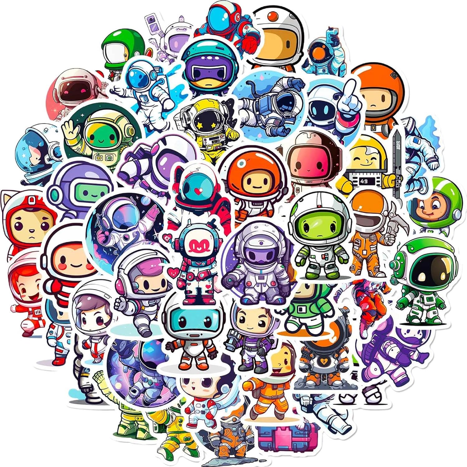 Amazon.com: 50pcs Kid Stickers NASA Kids Stickers, These Cartoon ...