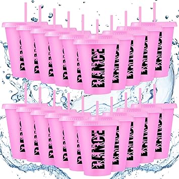 Amazon.com | Domensi 20 Pcs Cheer Cup Gift Bulk for Team 16 oz Plastic ...