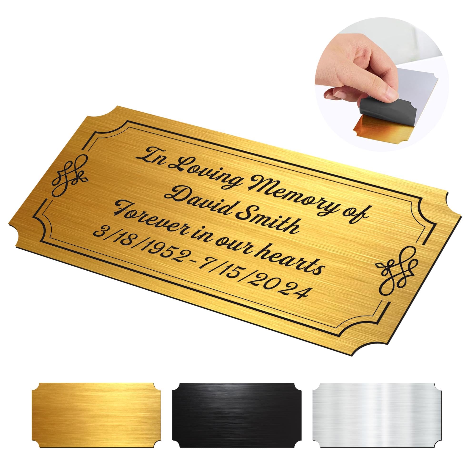 Amazon.com: Personalized Name Plates Engraved Plaque Memorial Plaques ...