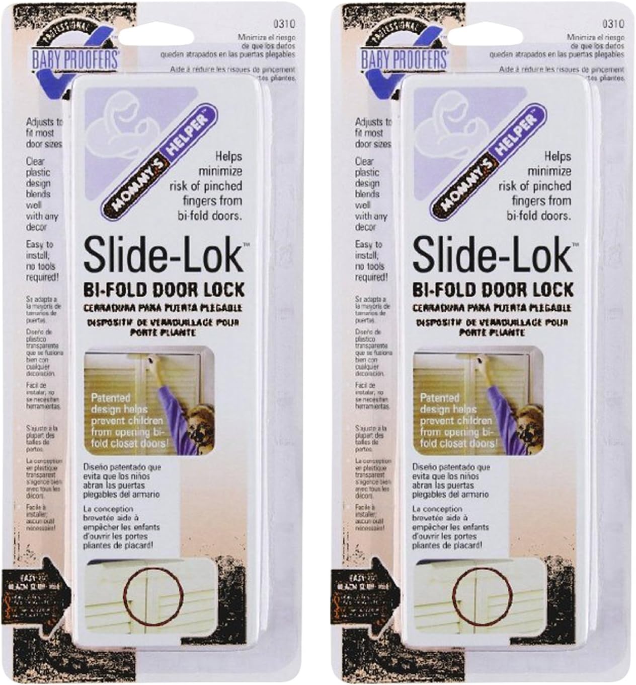Mommy's Helper Slide-Lok Bi-Fold Door Lock 2 Pack : Amazon.ca: Baby