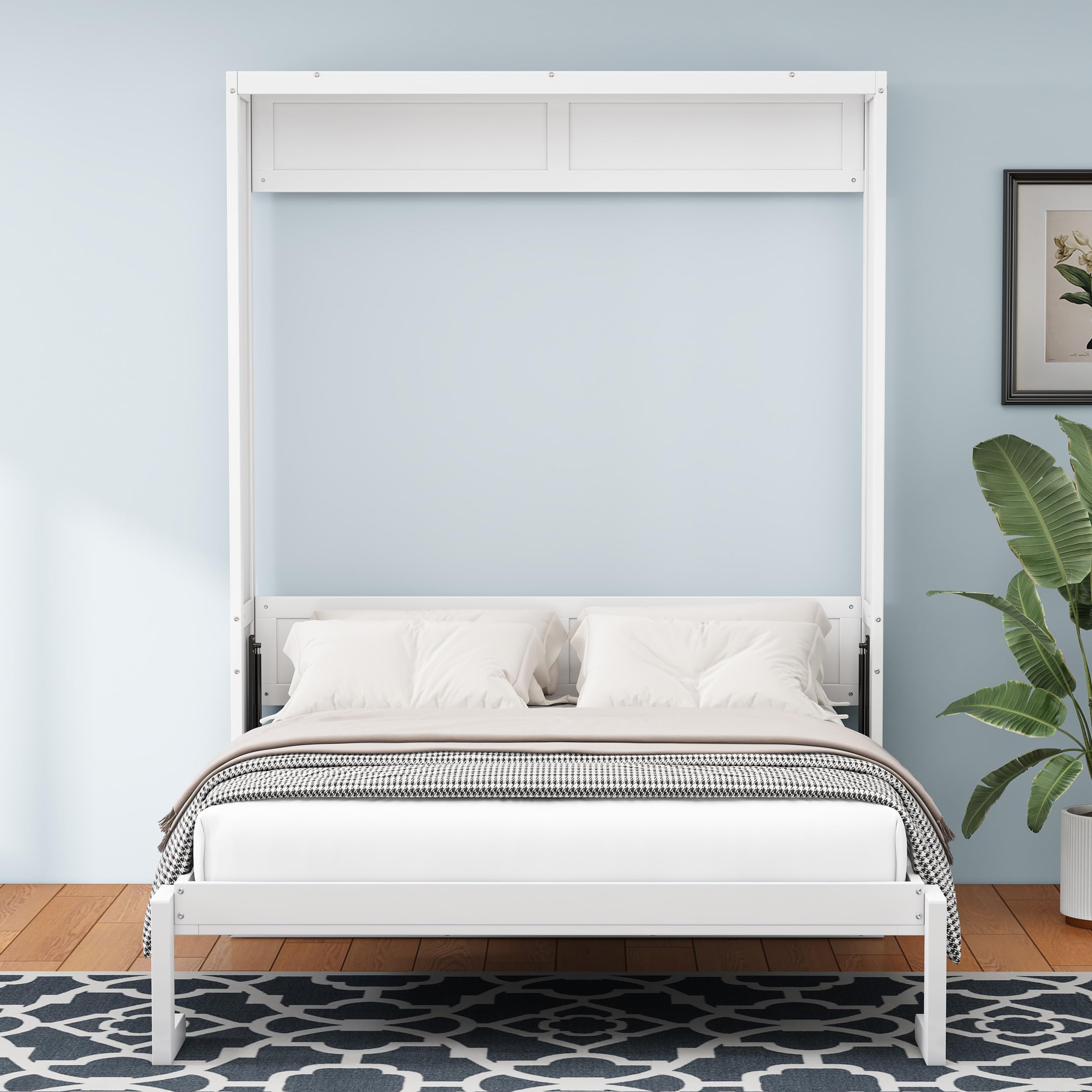 Amazon.com: Wilding Wallbeds Deluxe Murphy Bed Frame Vertical Wallbed ...