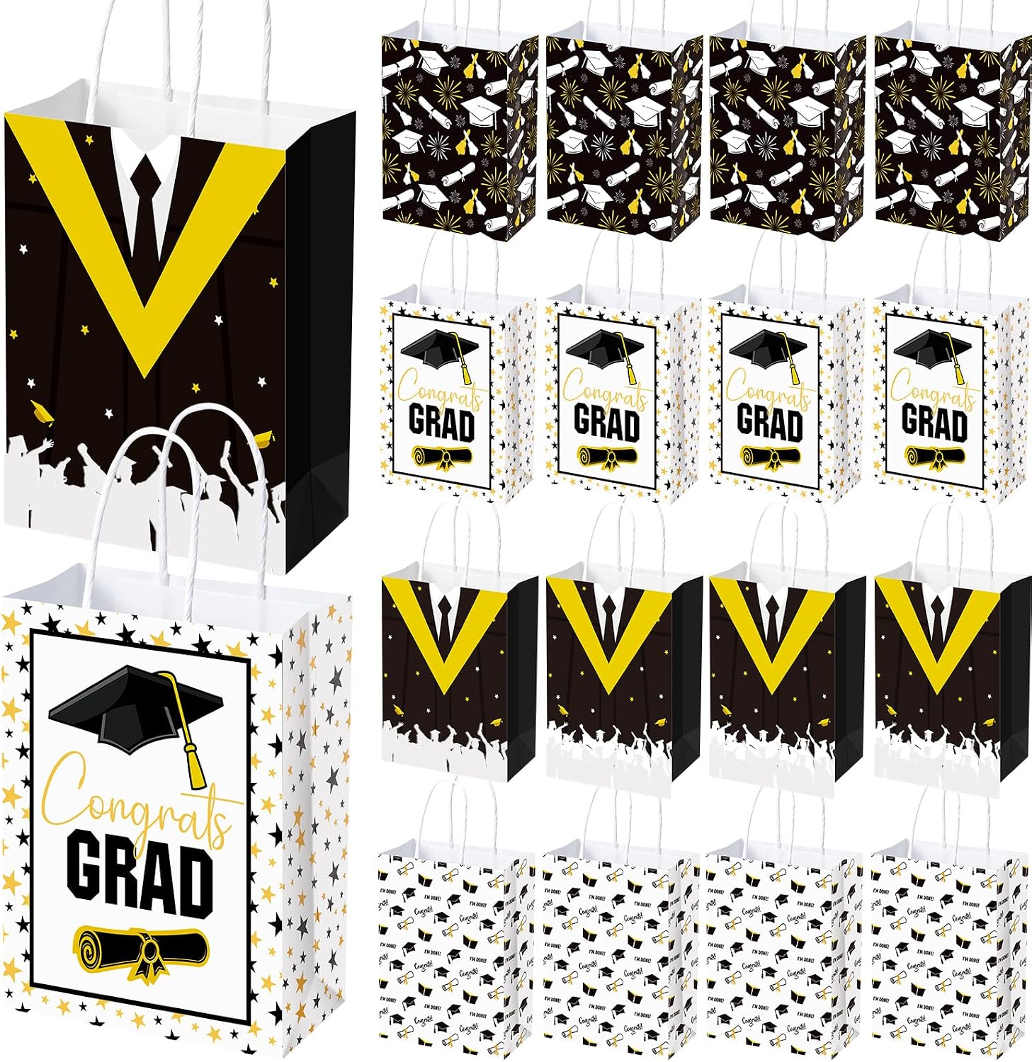 Amazon.com: Nuanchu 60 Pcs Graduation Gift Bags for Graduation Season ...