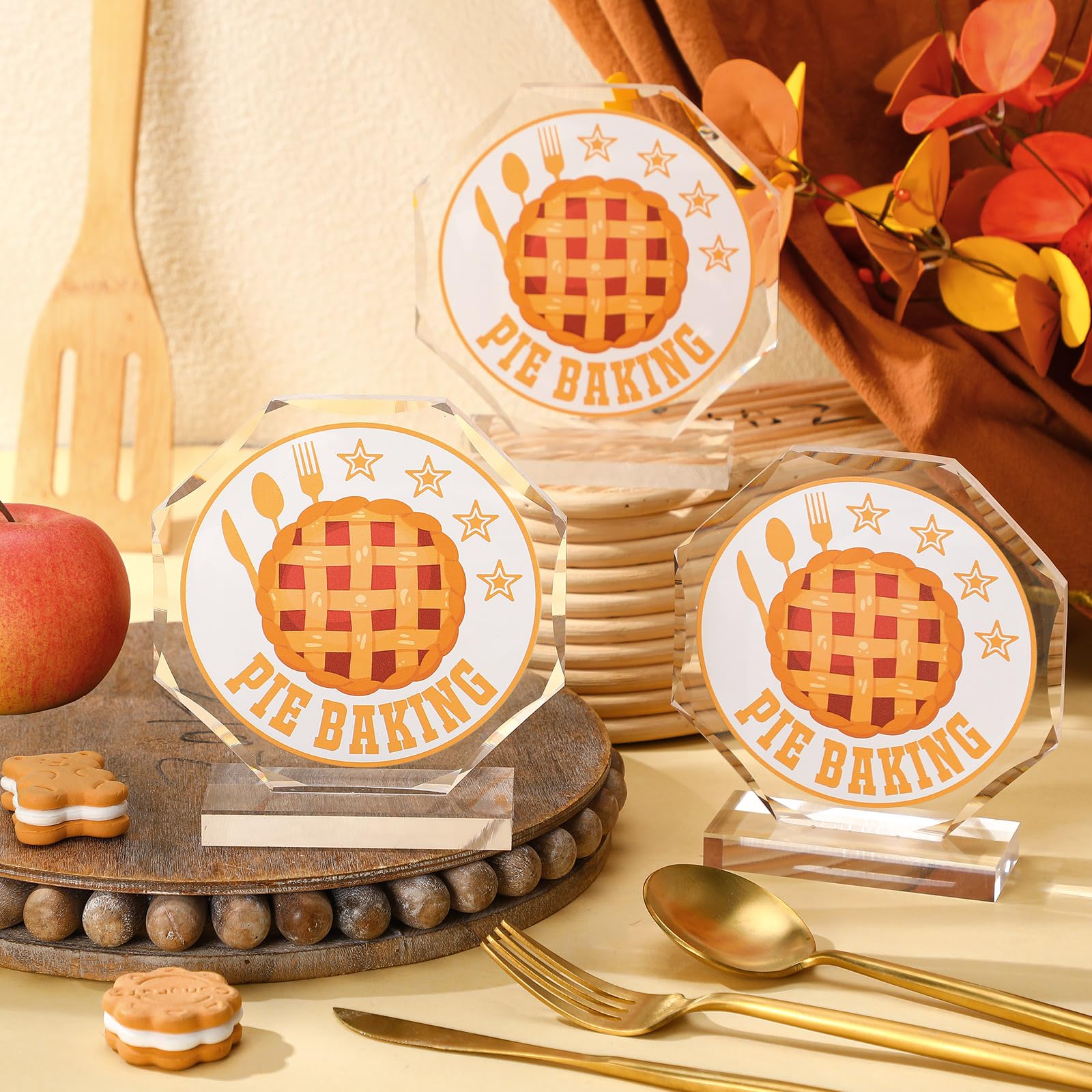 Snapklik.com : DoubleFill 3 Pcs Acrylic Cooking Trophy Medals For ...