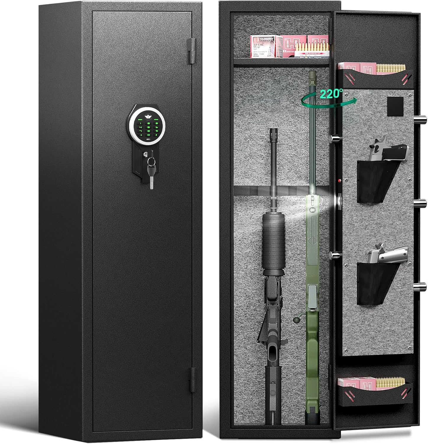 Amazon.com: RIFLEWELL Gun Safe, 2 Rifle Gun Safe, Gun Safes for Home ...