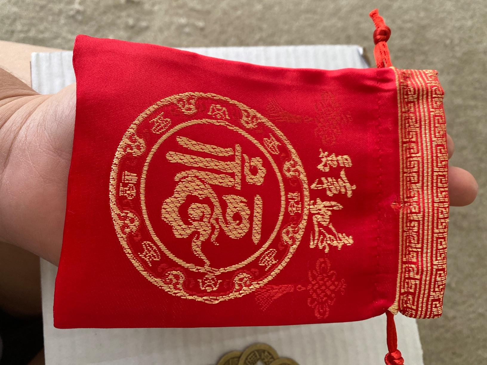 Amazon.com: Lucore Good Fortune Red Brocade Pouch - 10 PC Set of ...