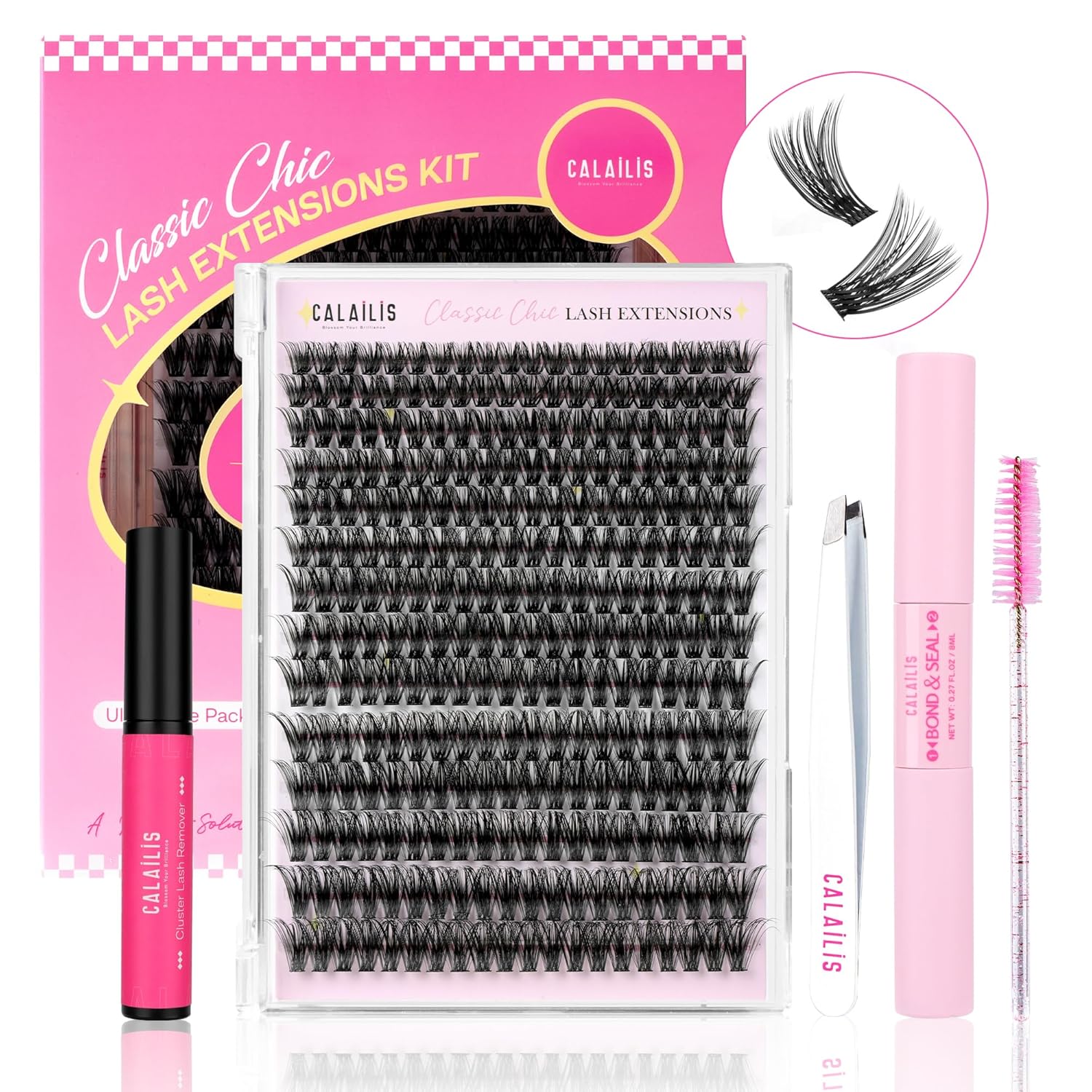 Amazon.com: CALAILIS Lash Extension Kit, DIY Lash Extension Kit 280Pcs ...