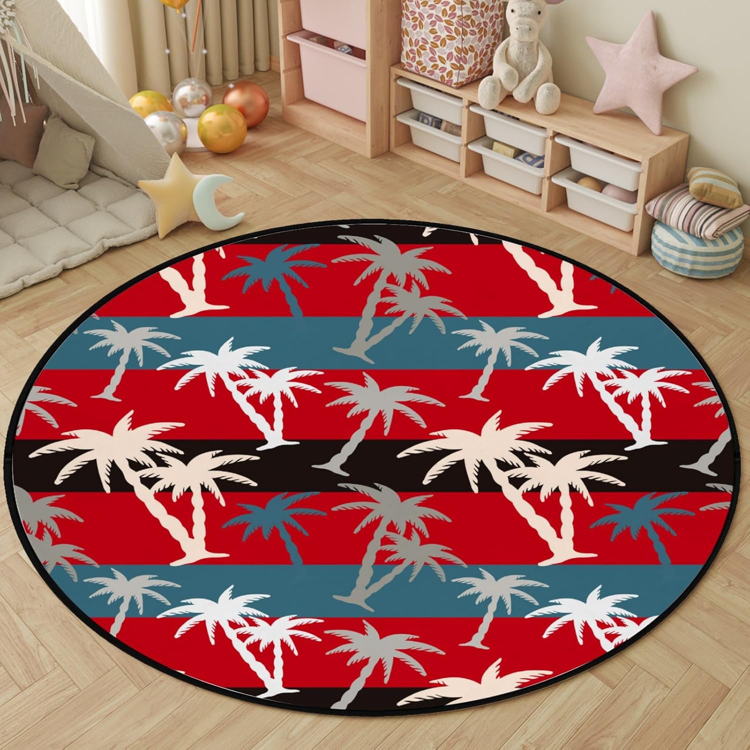 Amazon.com: My Little Nest 3ft Area Rugs Silhouettes Coconut Palm Trees ...