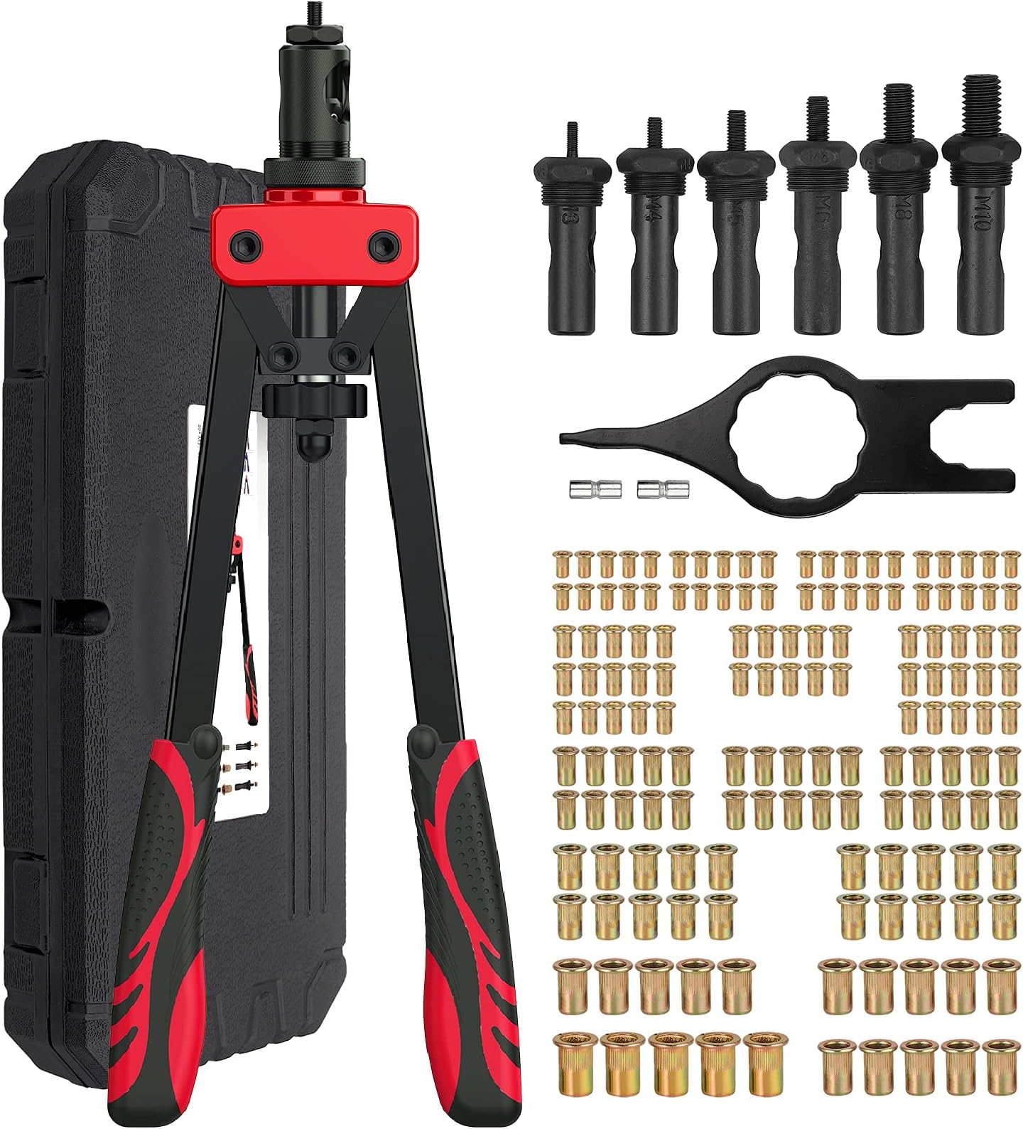 Amazon.co.jp: LIBRATON Hand Riveter Set, Ambidextrous, M3/M4/M5/M6/M8 ...