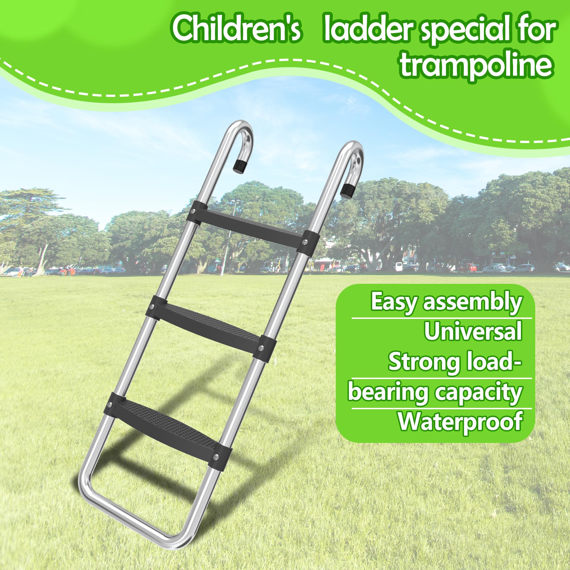 Snapklik.com : Trampoline Ladder, 3 Steps Trampoline Ladders, Universal ...