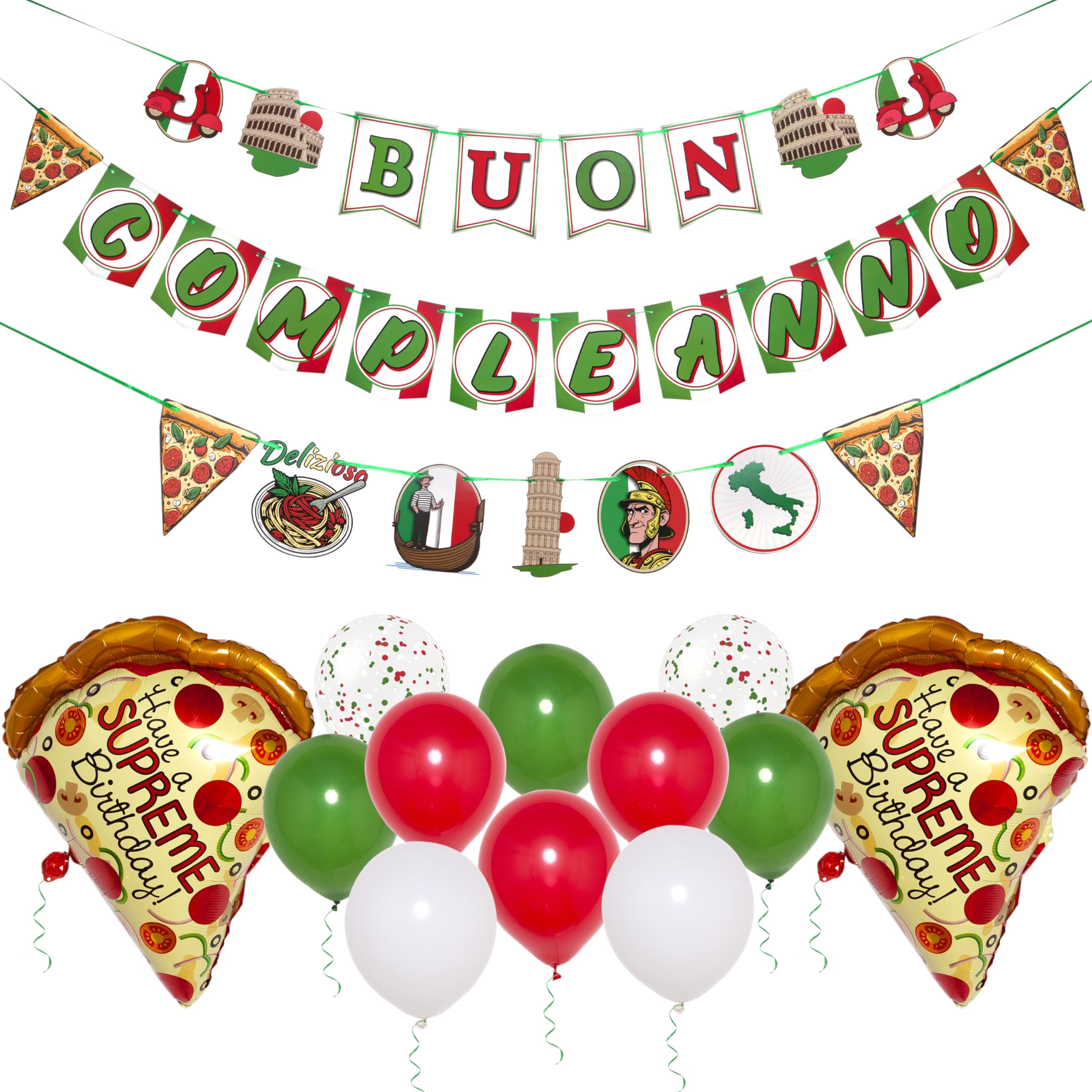Amazon.com: Pirese Italian Birthday Party Decorations, Italian Party ...