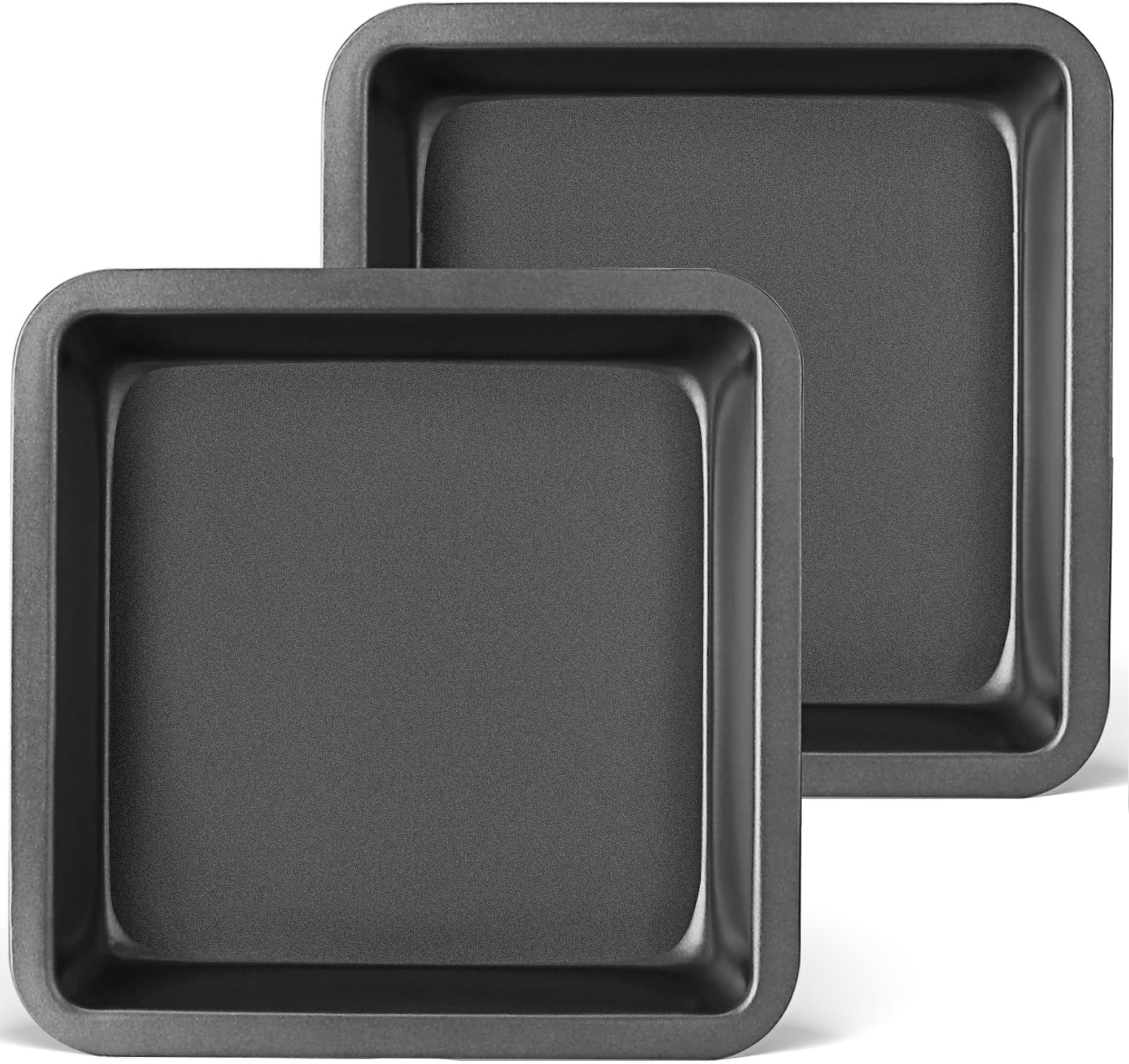 Amazon.com: GoodCook MegaGrip 8" x 8" Nonstick Steel Square Cake Baking ...