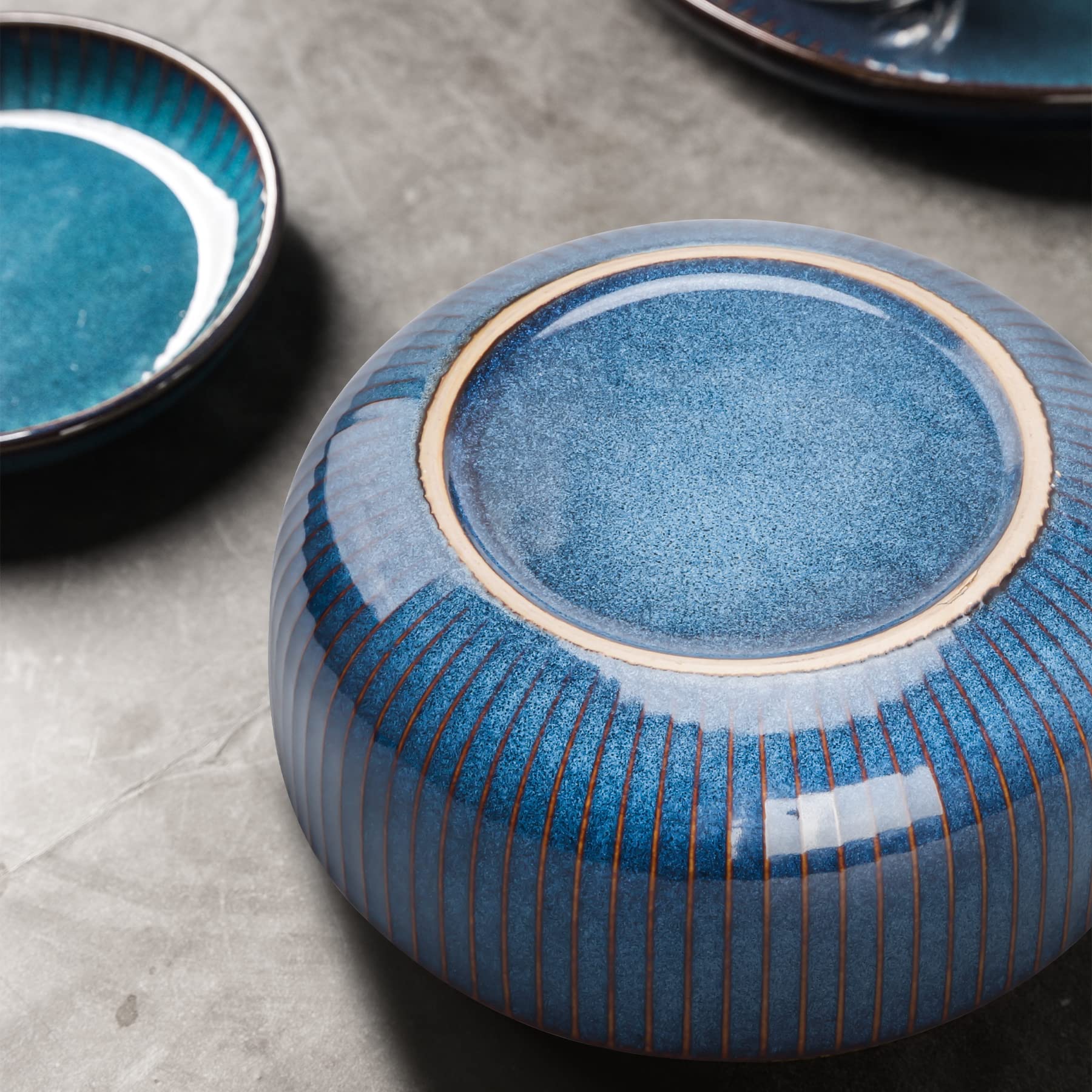 2 Pcs Large Soup Bowls 66 Oz, 8" Salad Bowl, Porcelain Round Serving ...