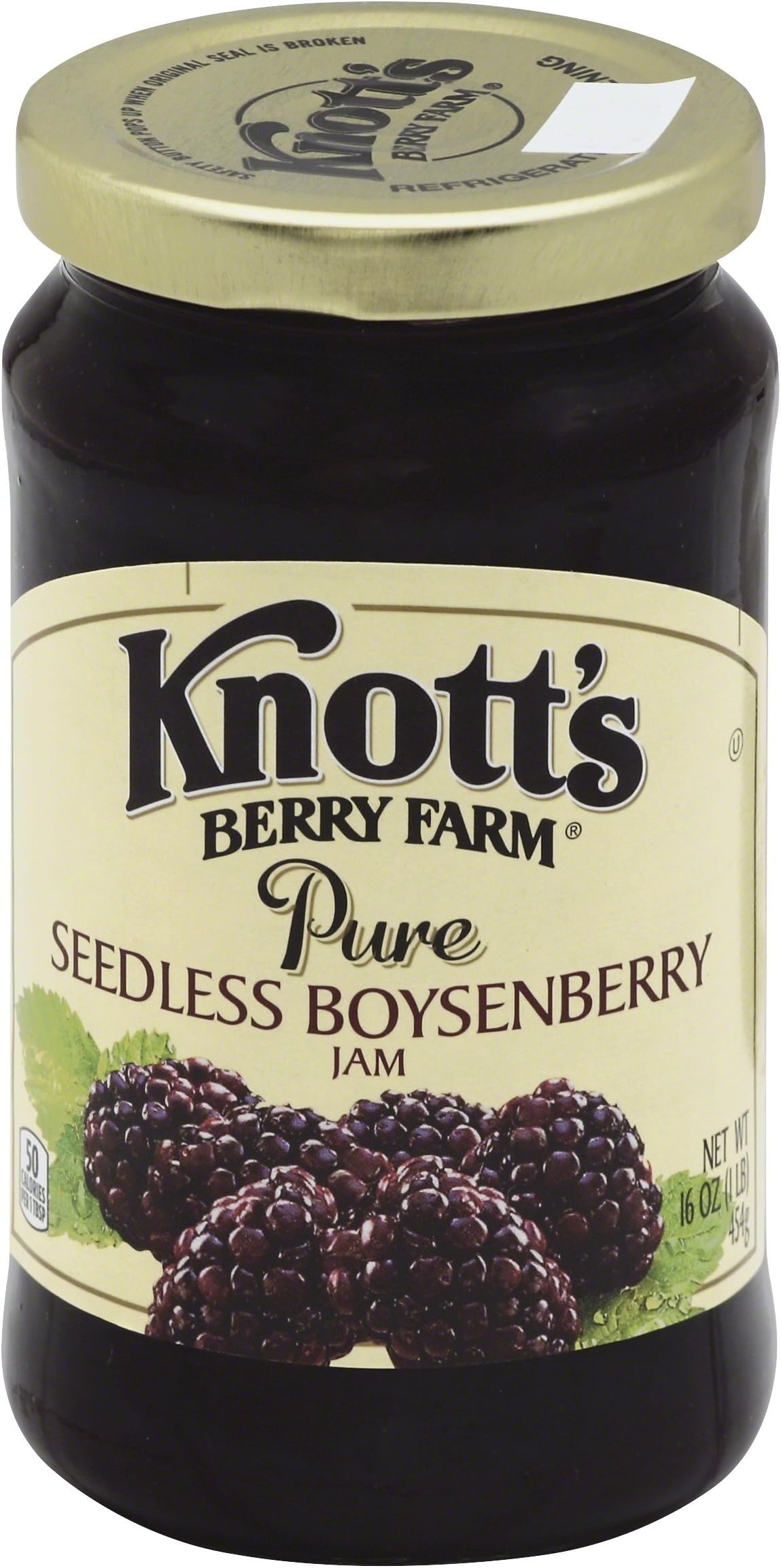 Amazon.com: Knott's Berry Farm Pure Seedless Boysenberry Jam, 16-Ounce ...