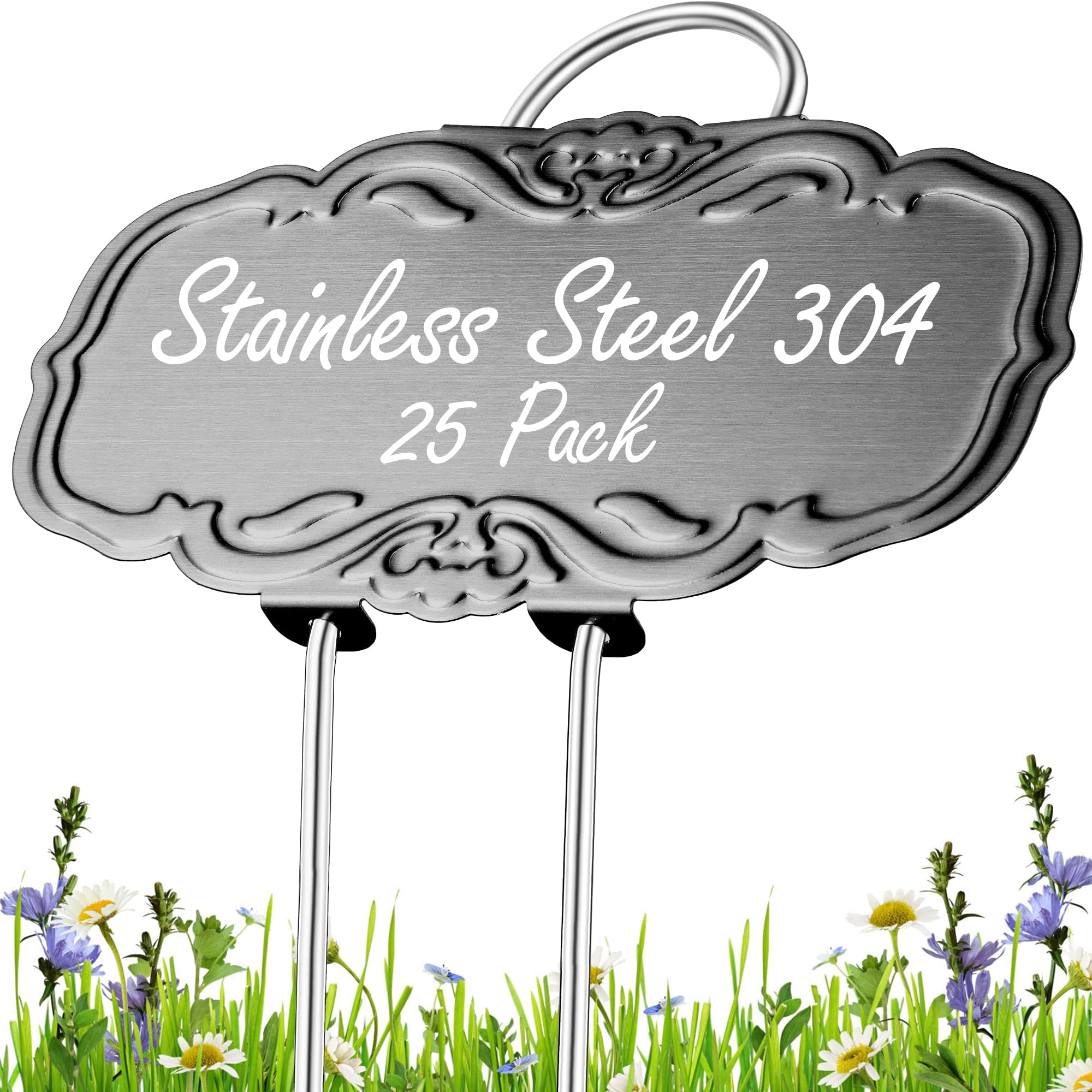 Updated Metal Plant Labels for Garden, Stainless Steel Garden Labels ...