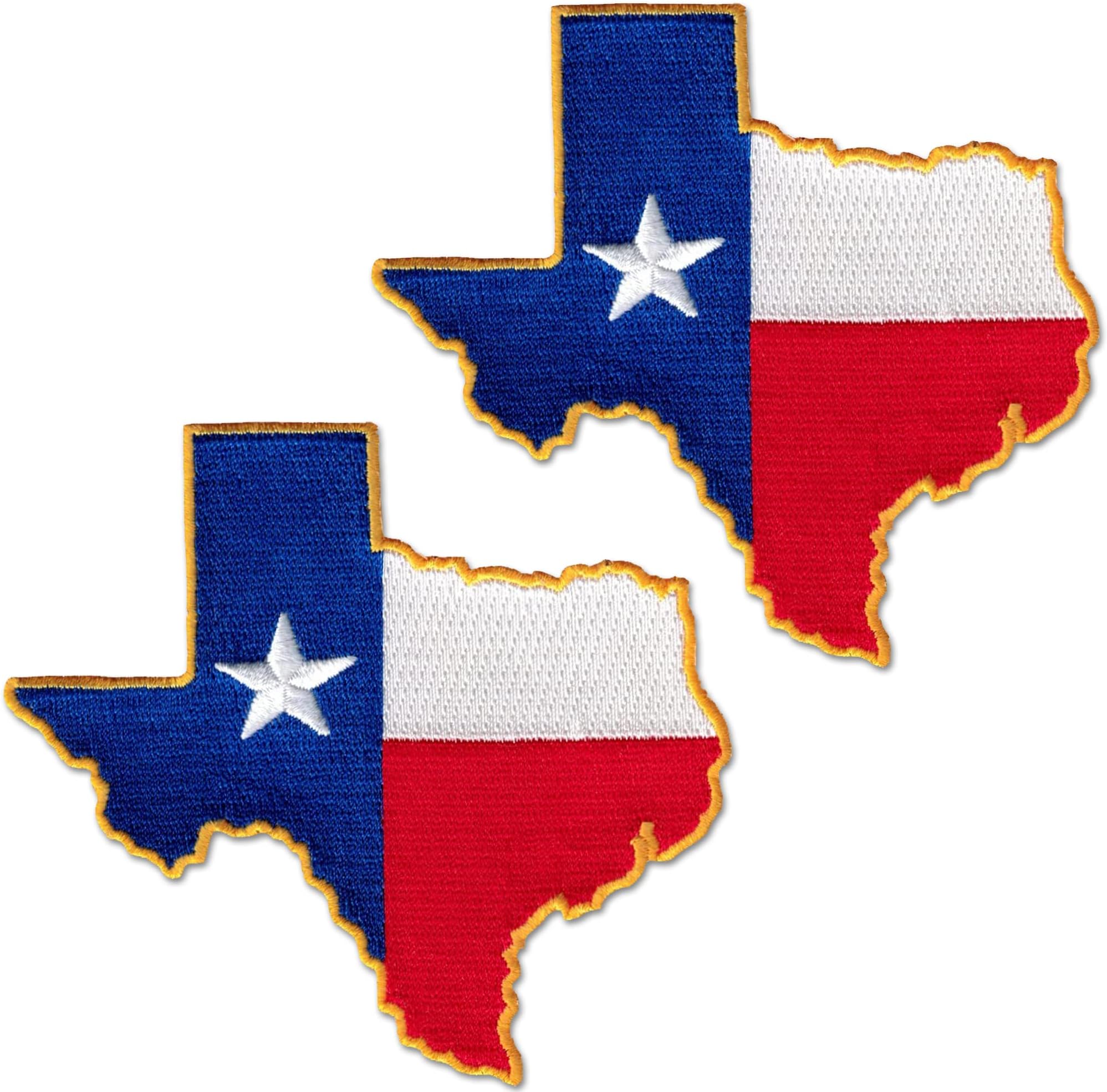 Amazon.com: Texas Flag State Cut Out - Embroidered Iron On or Sew On Patch