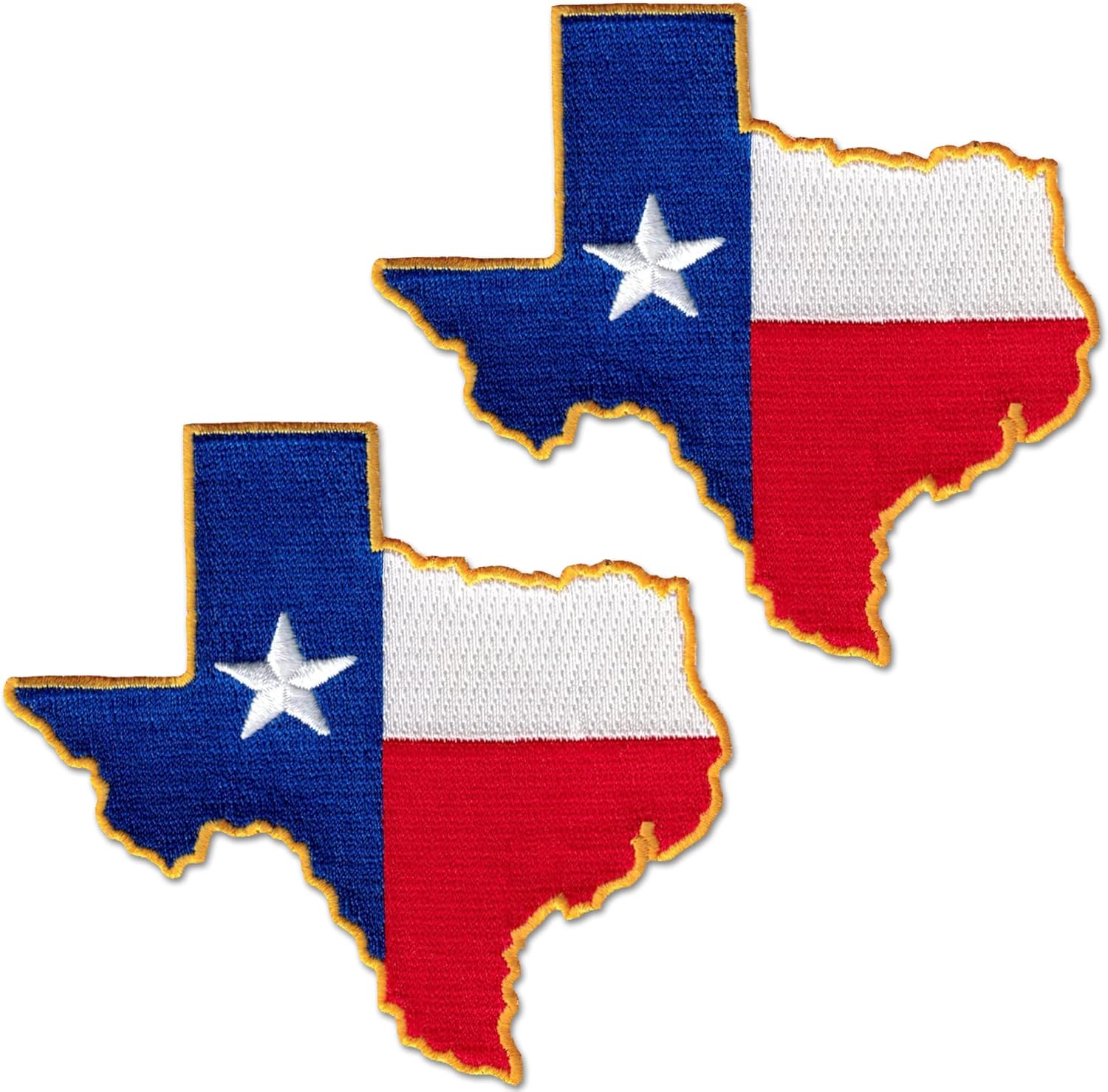 Amazon.com: Laughing Lizards Texas Flag Patches (2-Pack) - Red, White ...