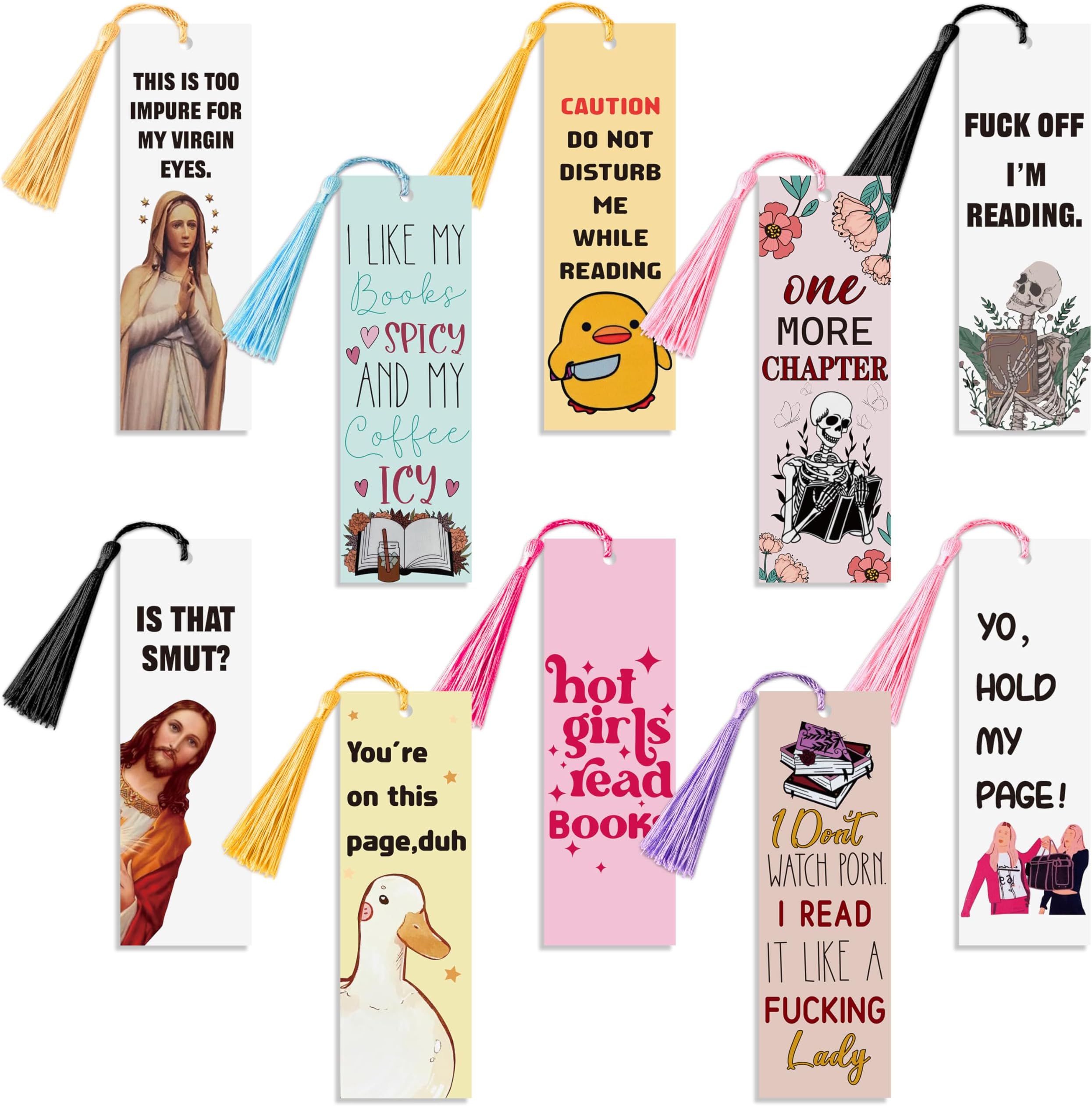 Amazon.com: Snarky Bookmarks / 2" x 6" Hilarious Paper Bulk Pack ...