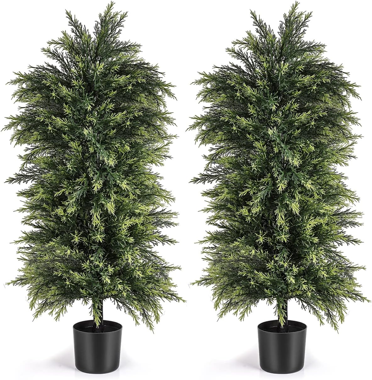 Amazon.com - YEMMEN 2 Pack 3.5ft Artificial Trees for Outdoor and ...
