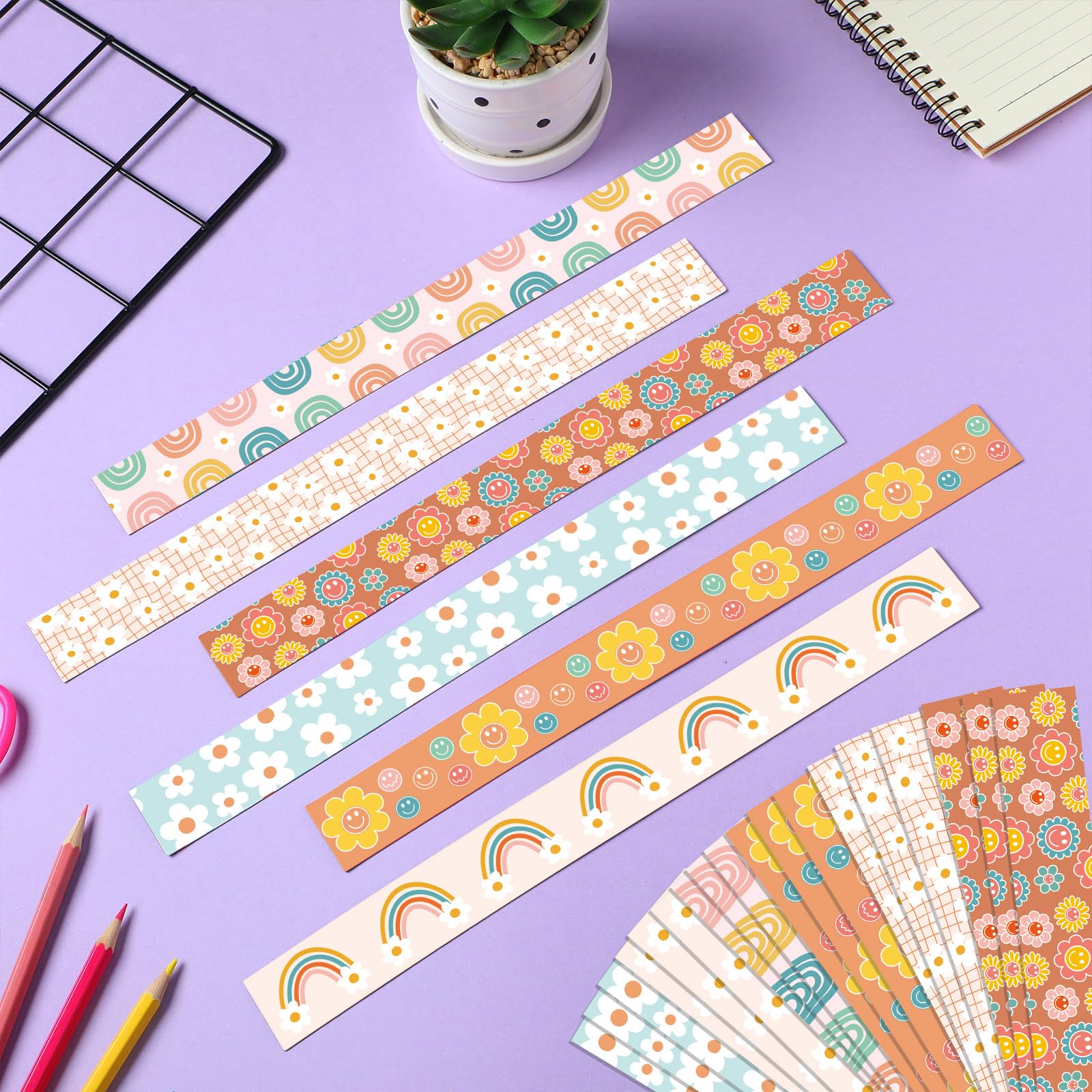 Snapklik.com : Qeeenar 24 Pcs Magnetic Borders For Classroom Whiteboard ...