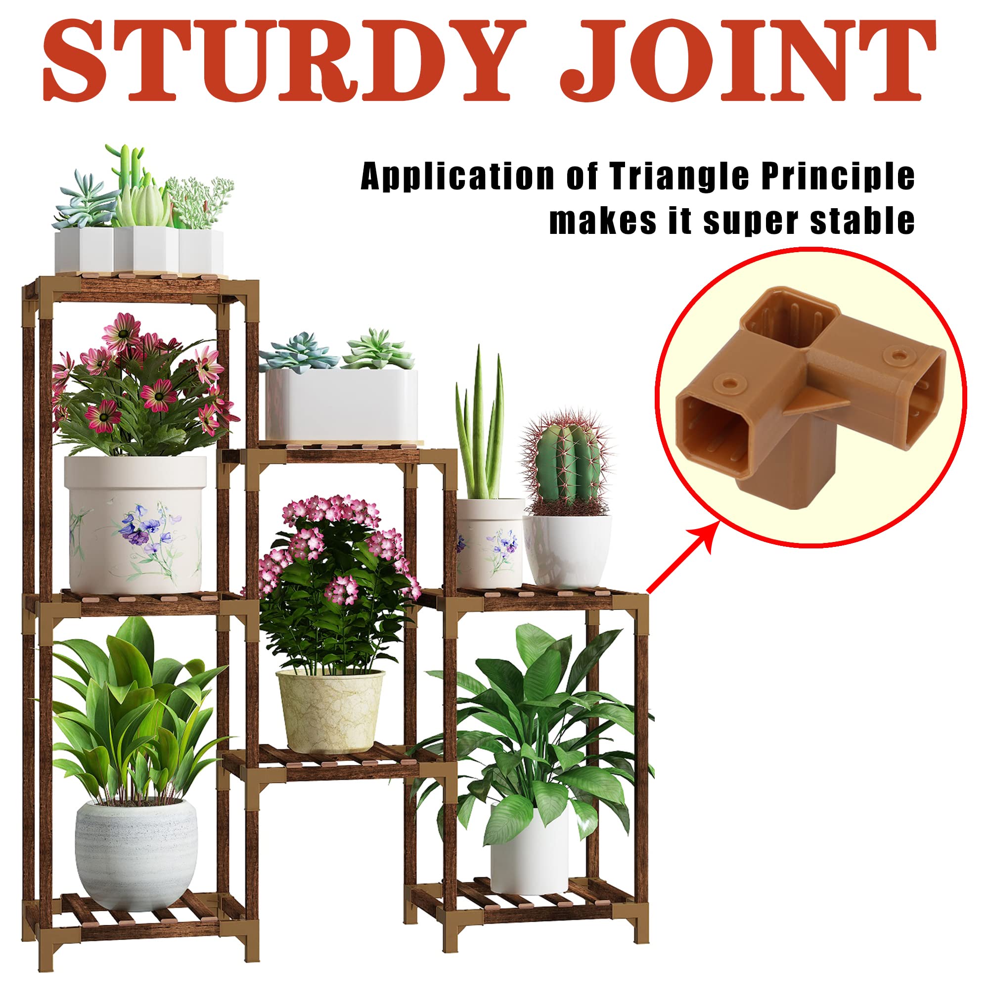 Snapklik.com : Plant Stand Indoor Outdoor, Corner Plant Shelf Rack For ...