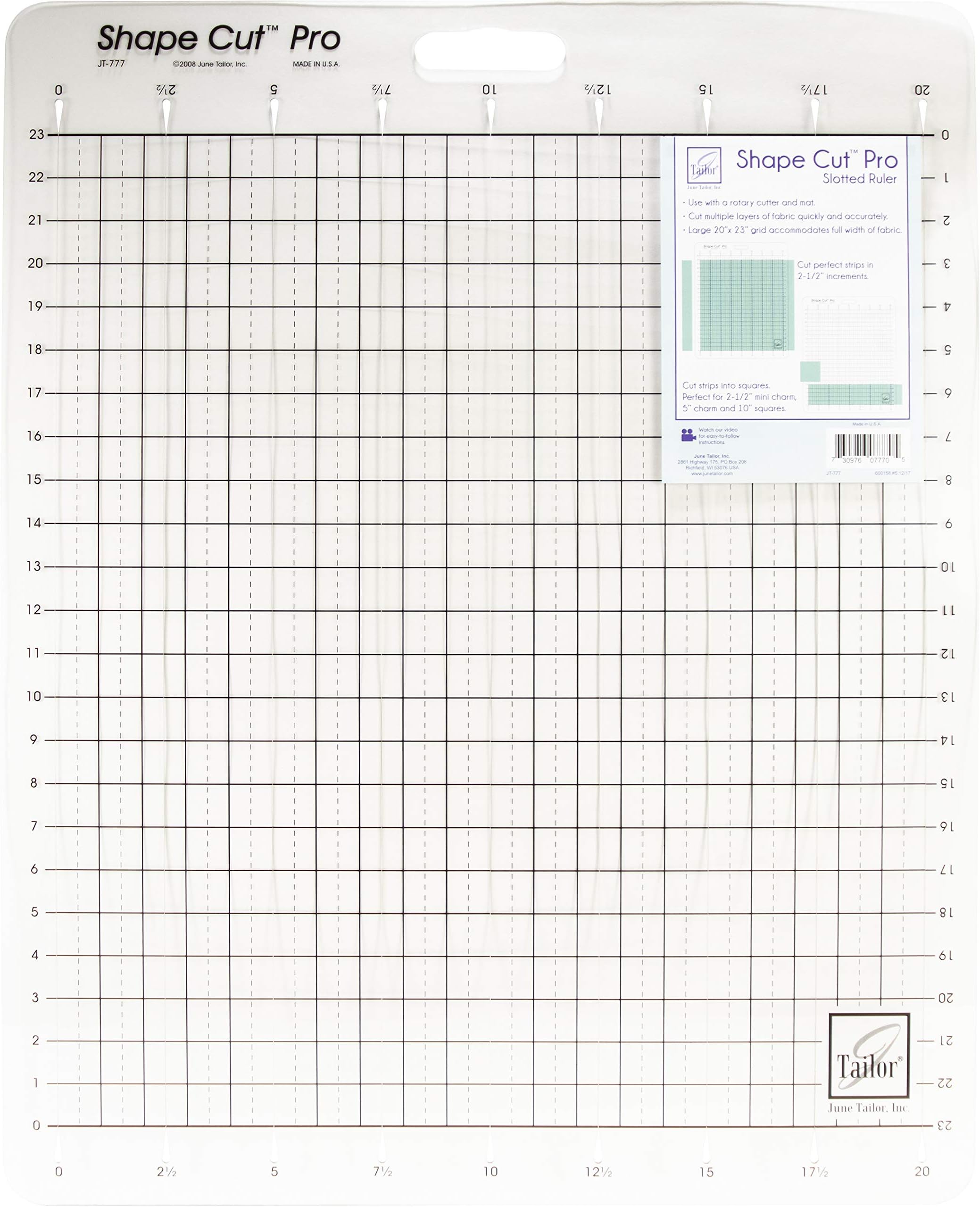 Amazon.com : June Tailor Shape Cut Pro Ruler : Quilting Rulers : Arts ...