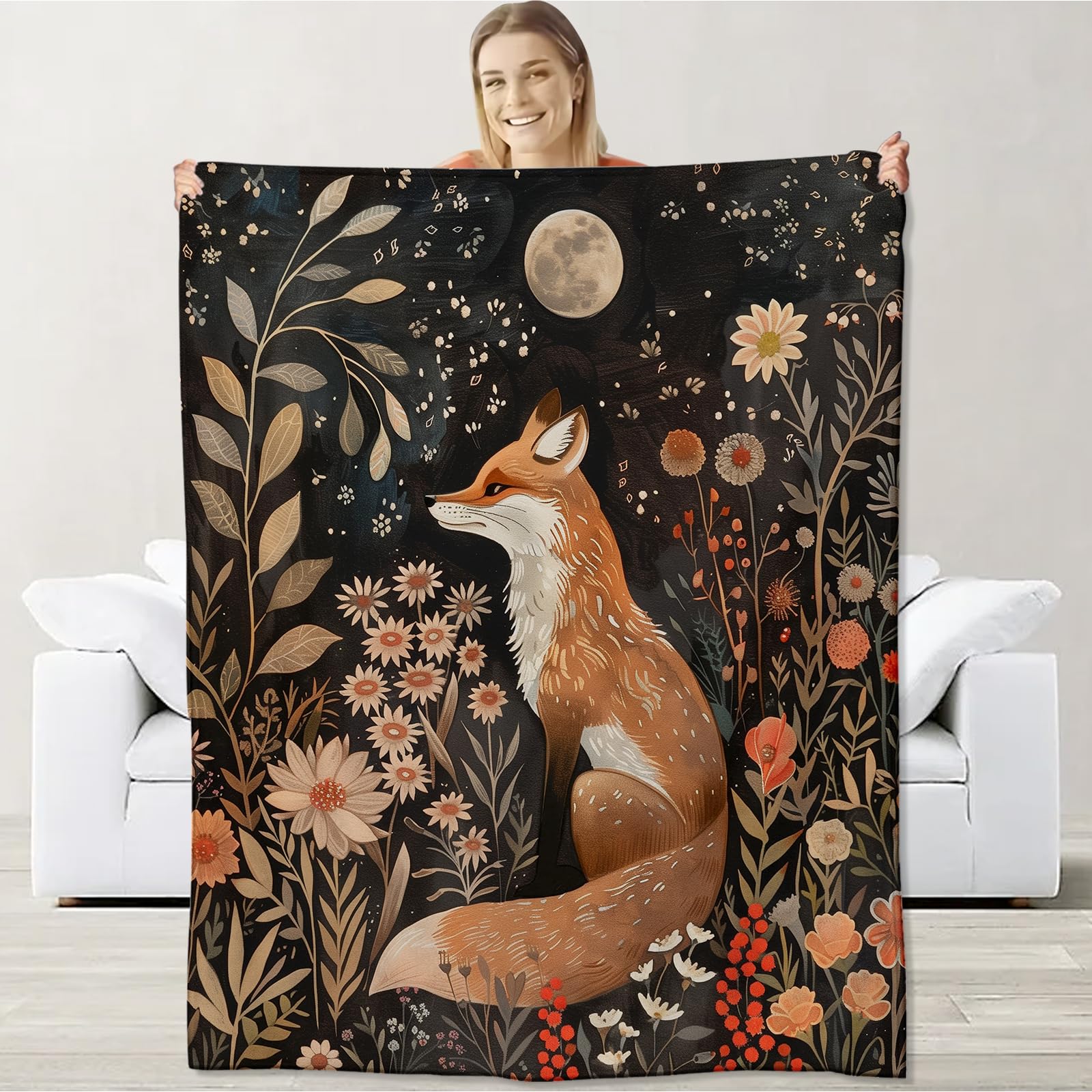 Amazon.com: Fox Blanket for Boys Girls Kids, Flannel Fox Blankets Gifts ...