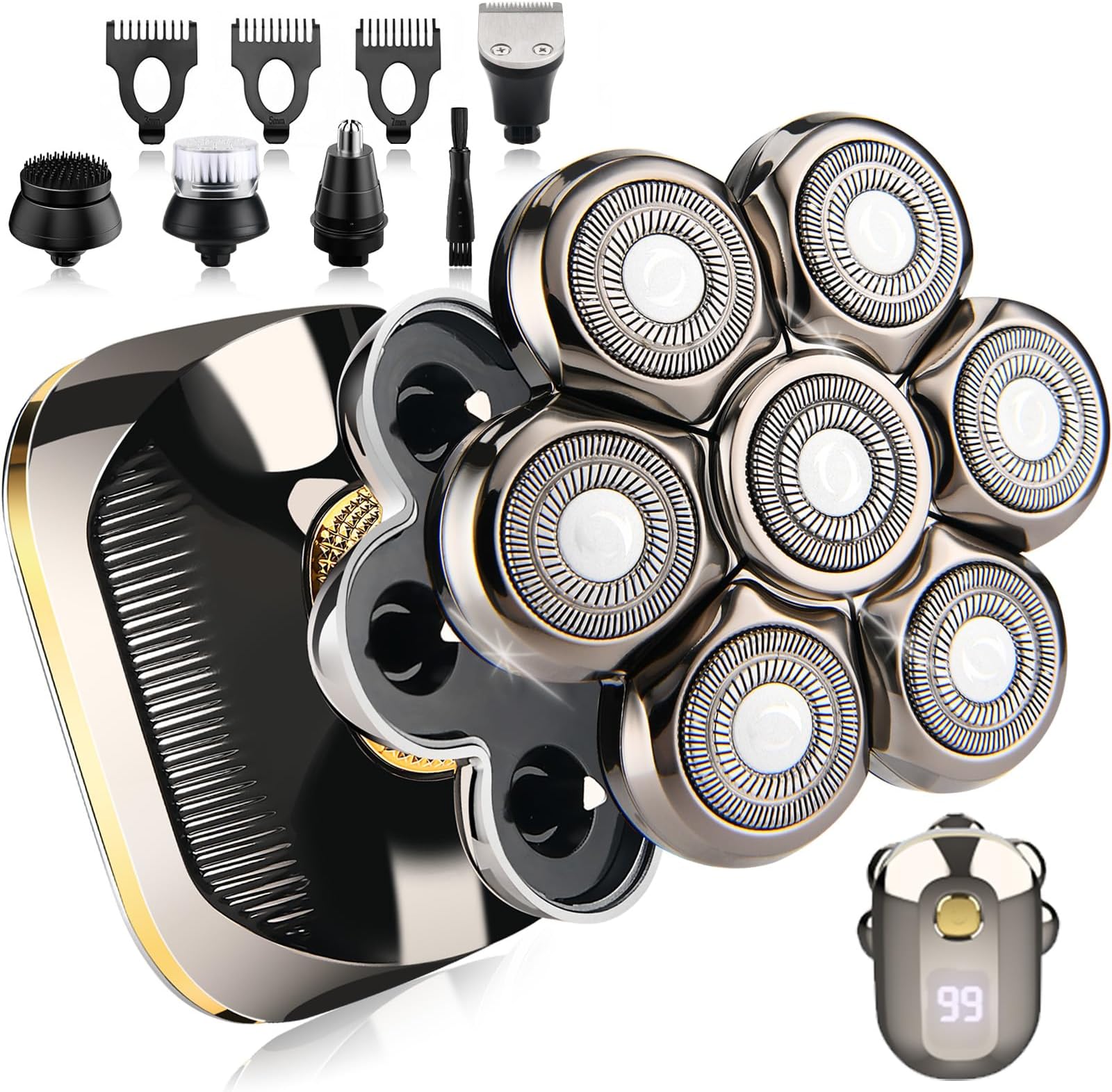 Amazon.com: Head Shavers for Bald Men - Magnetic 7D Electric Razor IPX8 ...